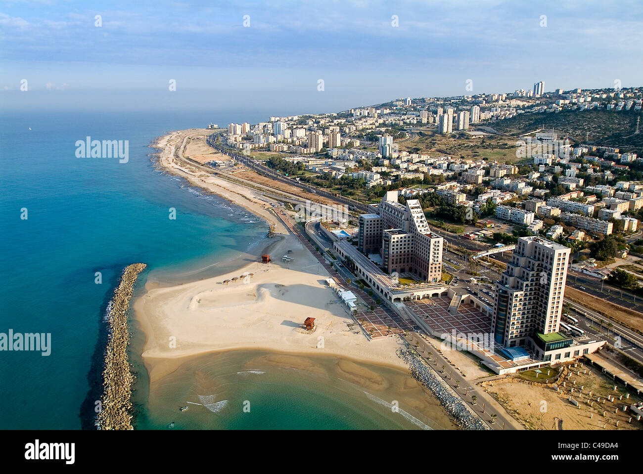 Aerial photograph of the southern entrance of Haifa Stock Photo - Alamy