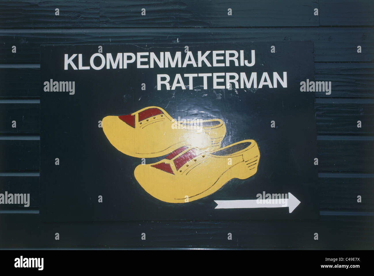 Photograph of a clog making sign in Holland Stock Photo - Alamy