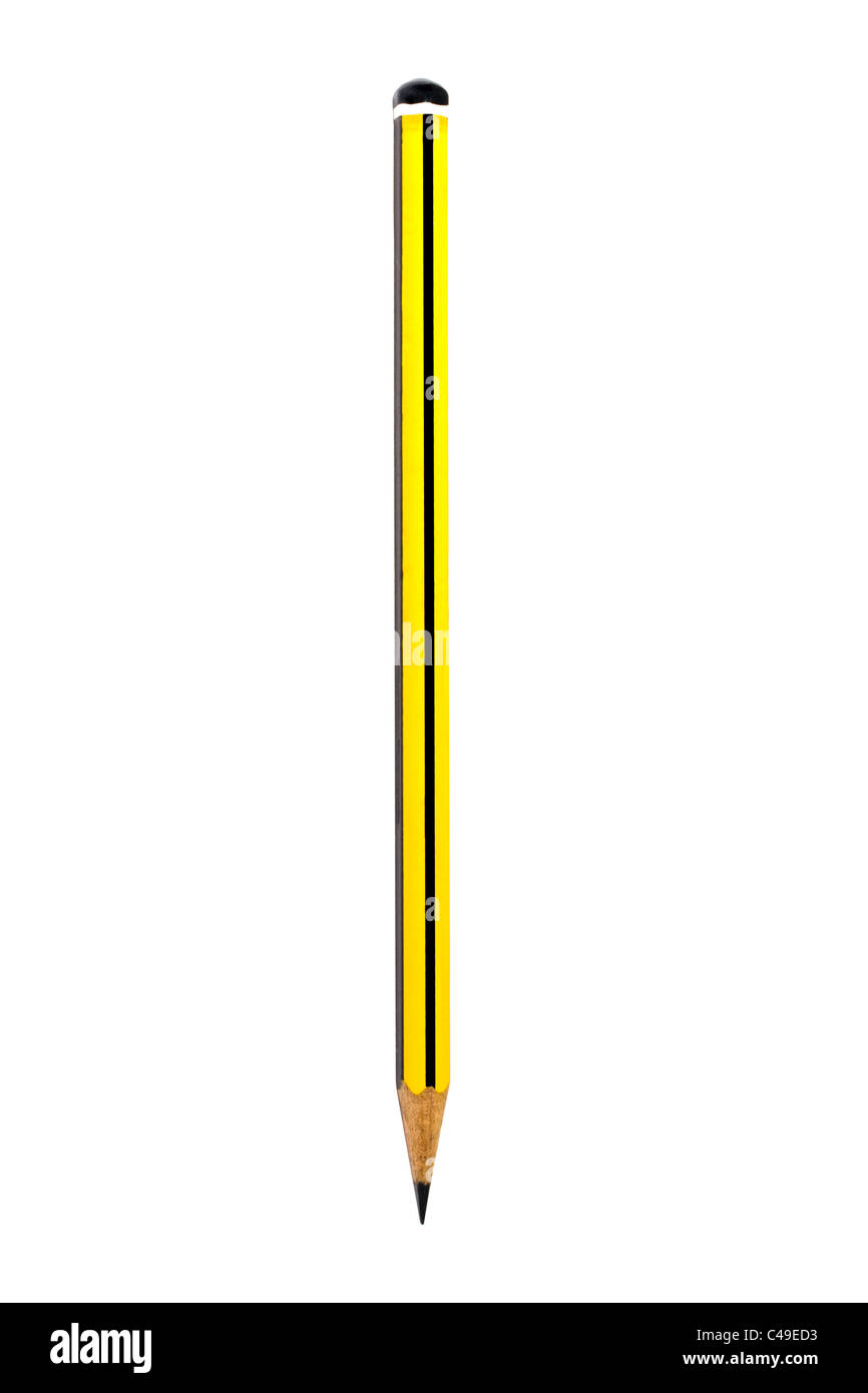 Yellow pencil isolated on white background Stock Photo - Alamy