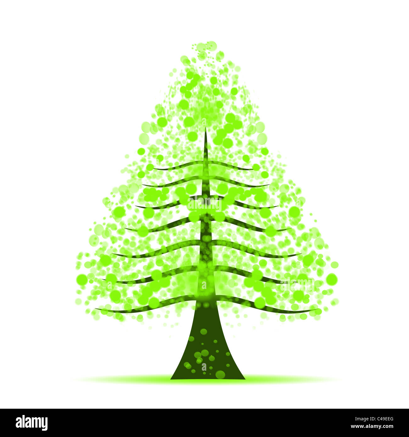 Abstract art tree of green leaves Stock Photo - Alamy