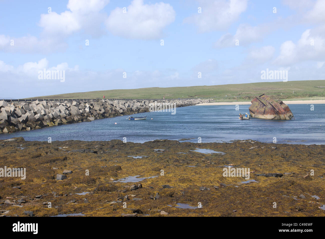 Churchill Barrier number three Orkney Scotland May 2011 Stock Photo - Alamy