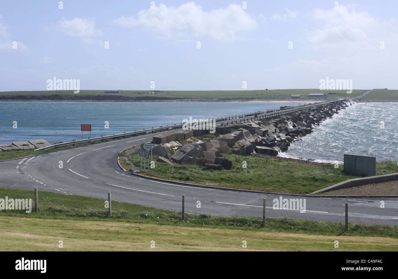 Churchill Barrier number one Orkney Scotland May 2011 Stock Photo - Alamy