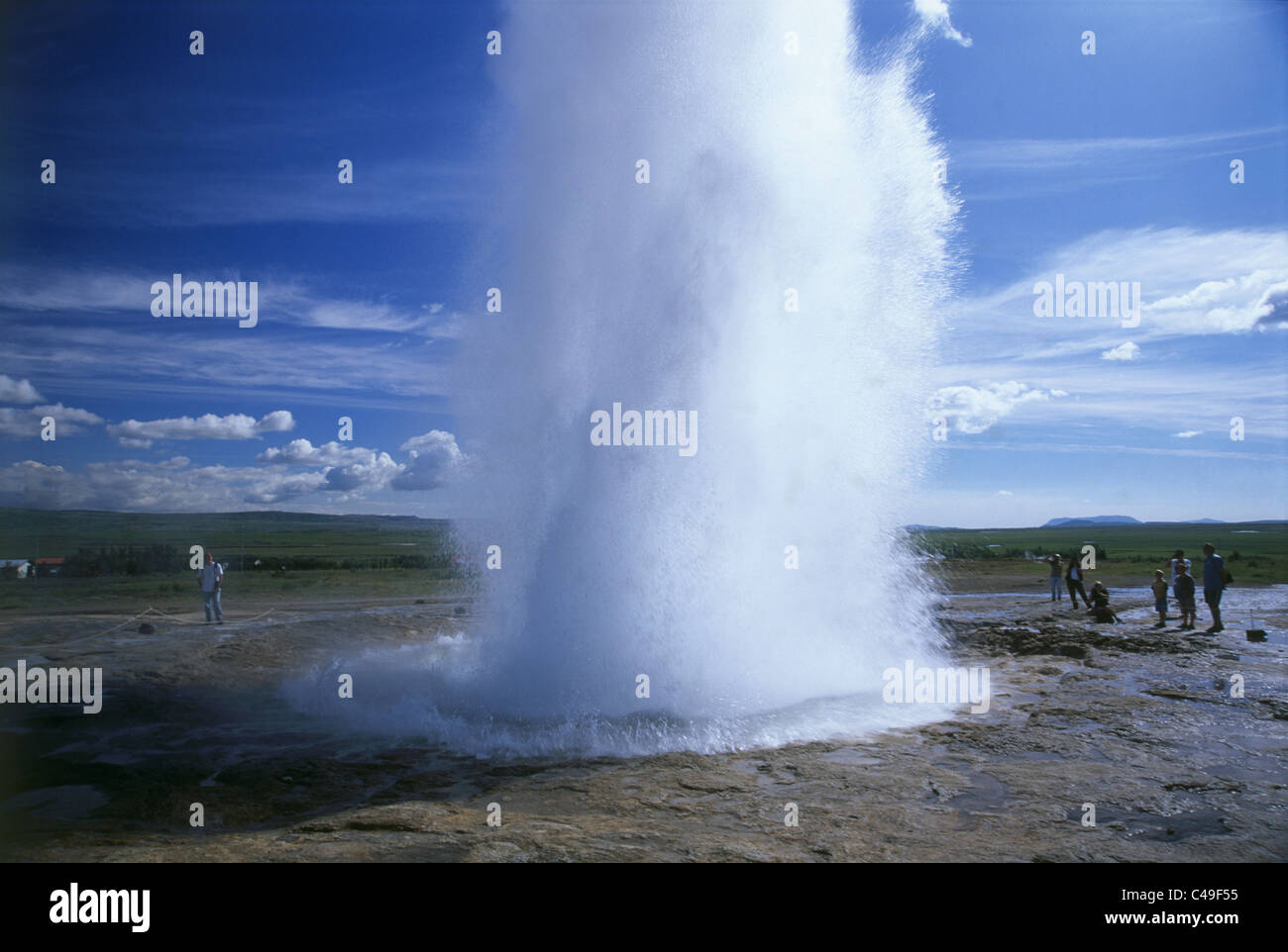 Photograph of an active geyser in Iceland Stock Photo - Alamy