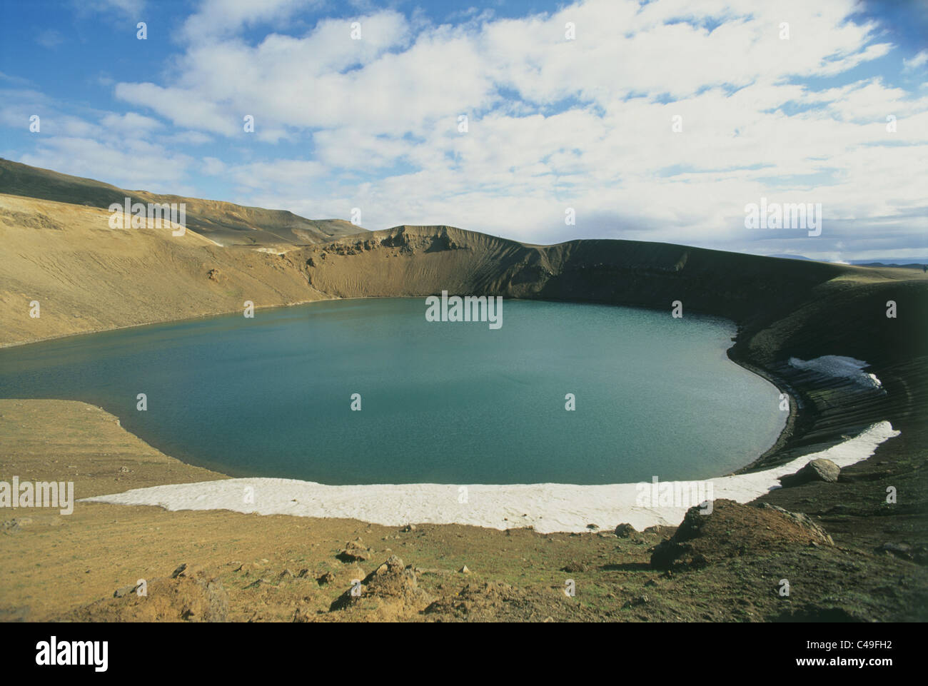 Photograph of a natural pool in the mountains of Iceland Stock Photo ...