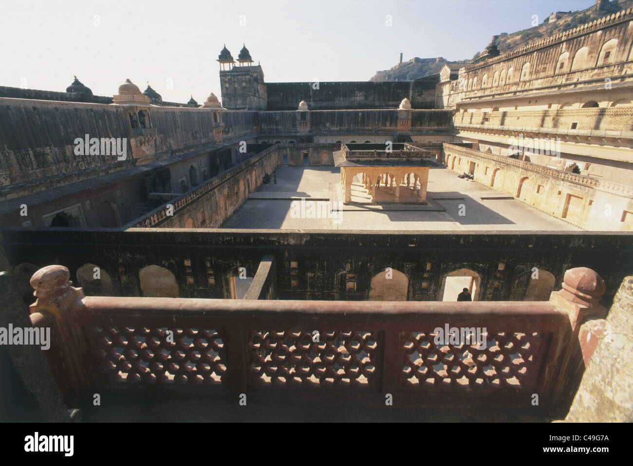 Photograph of the inner square of the Amber palace in Jaipur India ...
