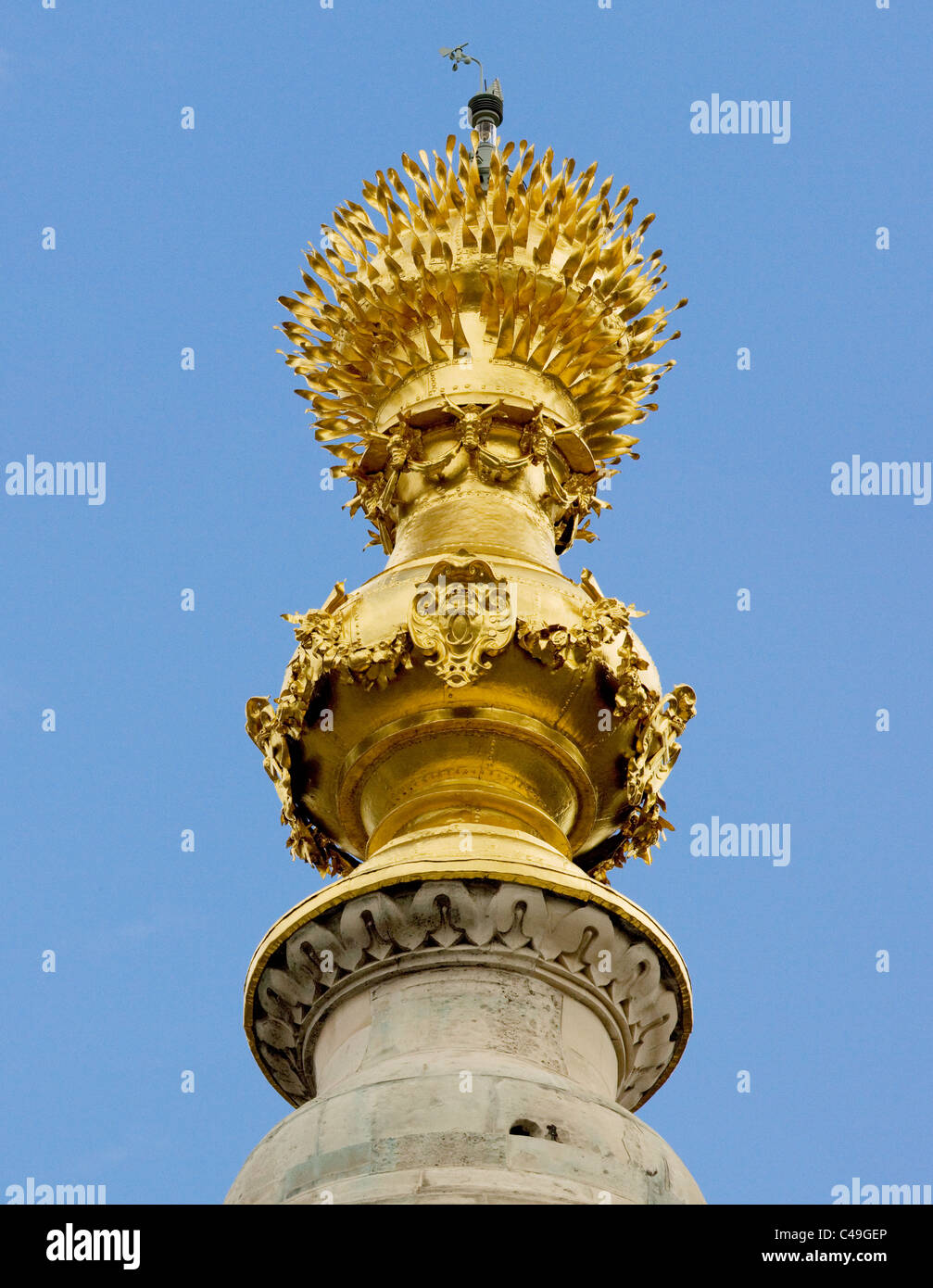 Top of The Monument Stock Photo - Alamy