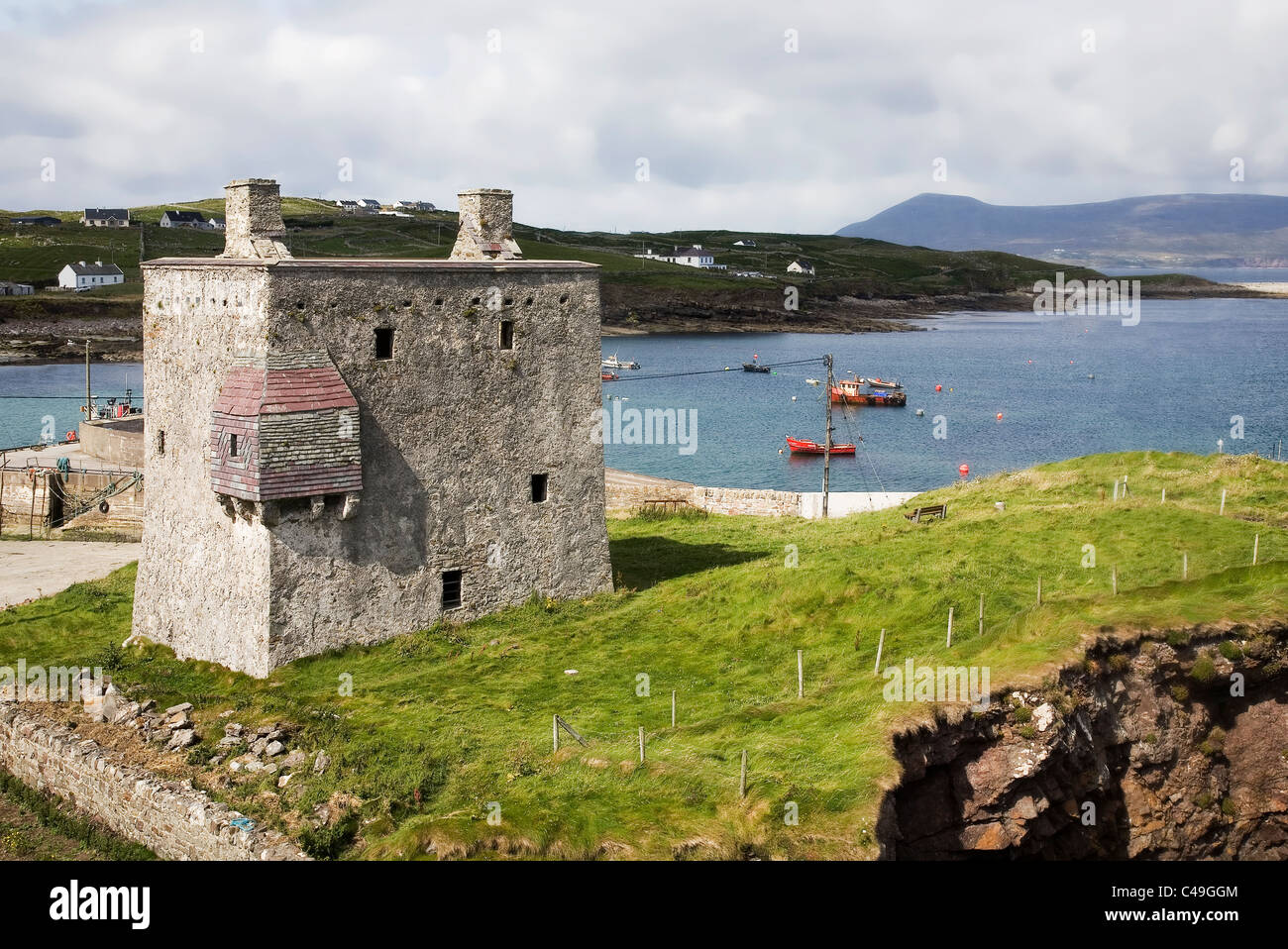 Photograph of an Irish village Stock Photo - Alamy