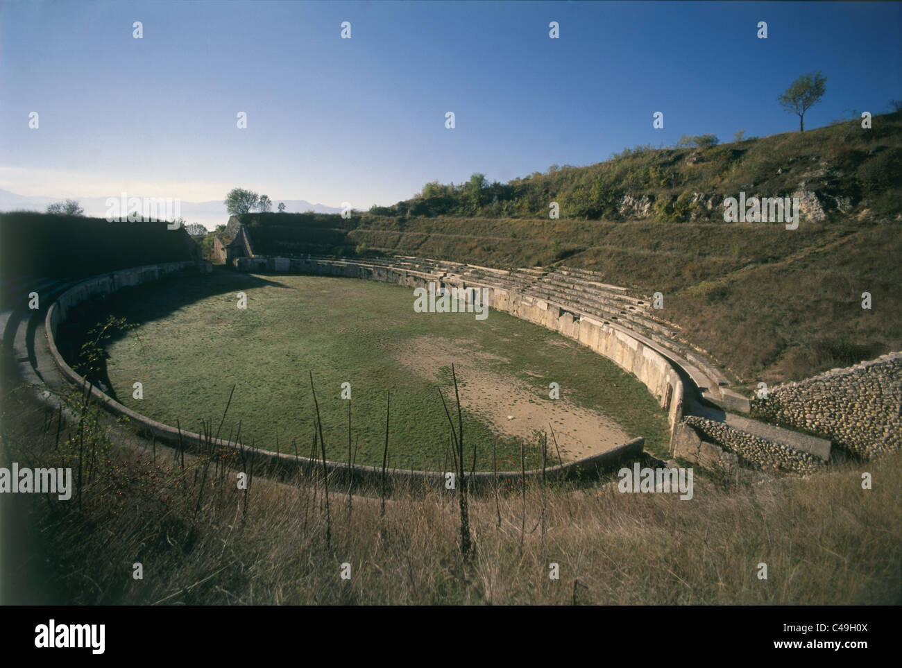 Photograph of an ancient Amphitheater in Italy Stock Photo - Alamy