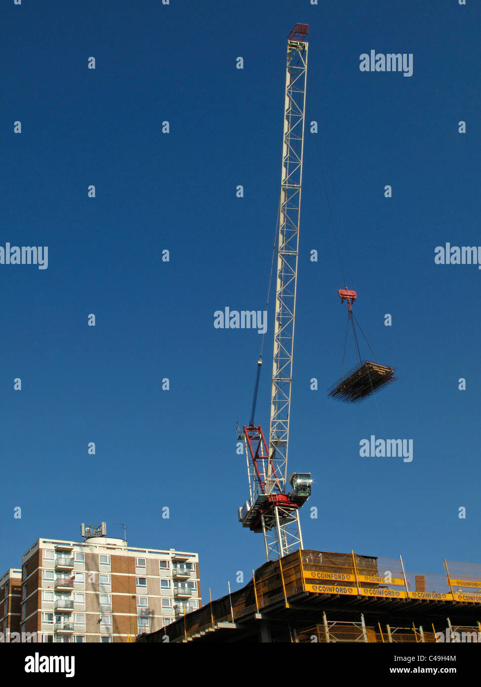 Crane on a construction site Stock Photo - Alamy