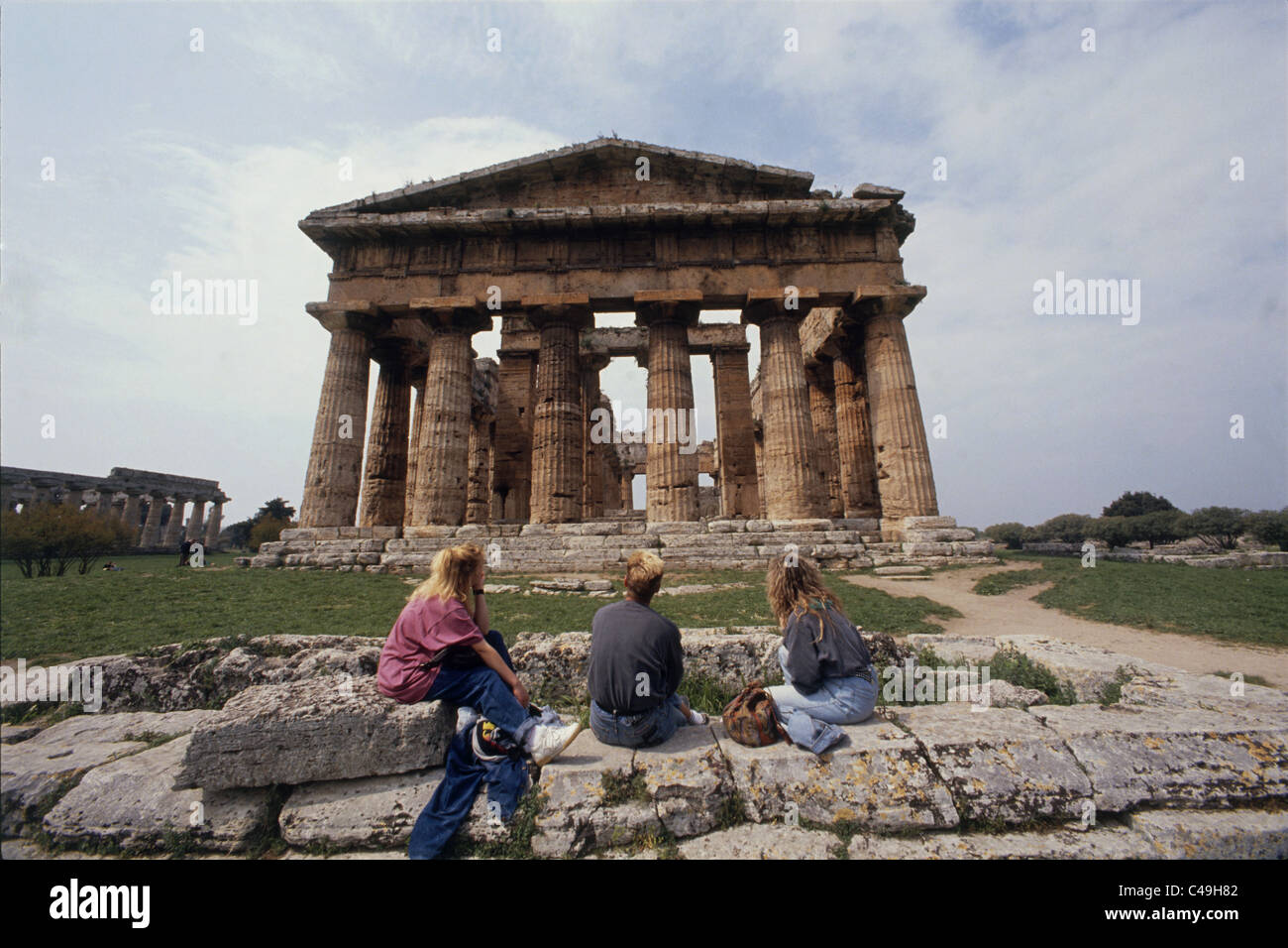 Photograph of the ruins of an ancient Roman temple in Italy Stock Photo ...