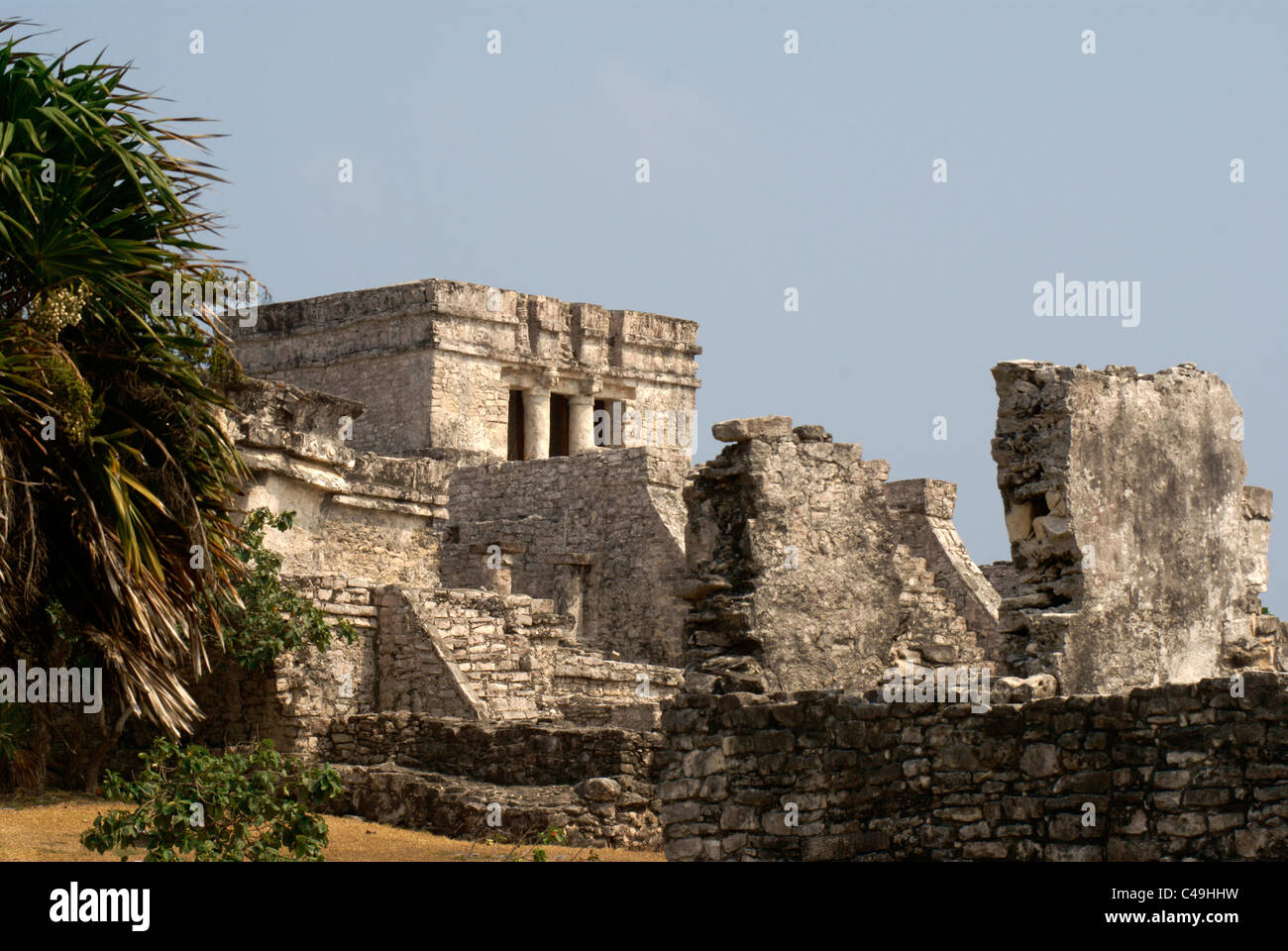 El Castillo at the Mayan ruins of Tulum on the Riviera Maya, Quintana ...