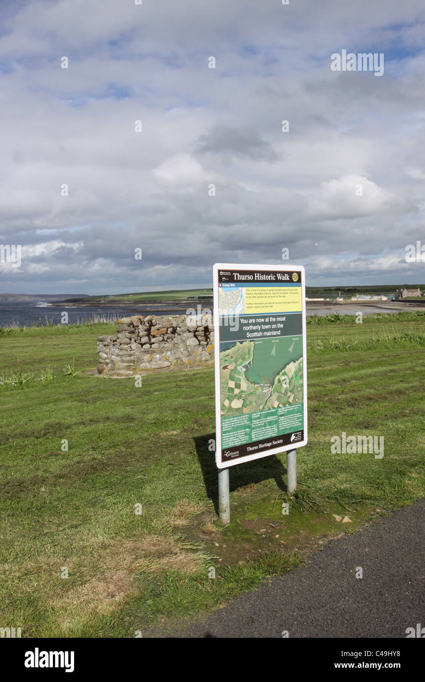 Thurso historic walk sign Scotland May 2011 Stock Photo - Alamy
