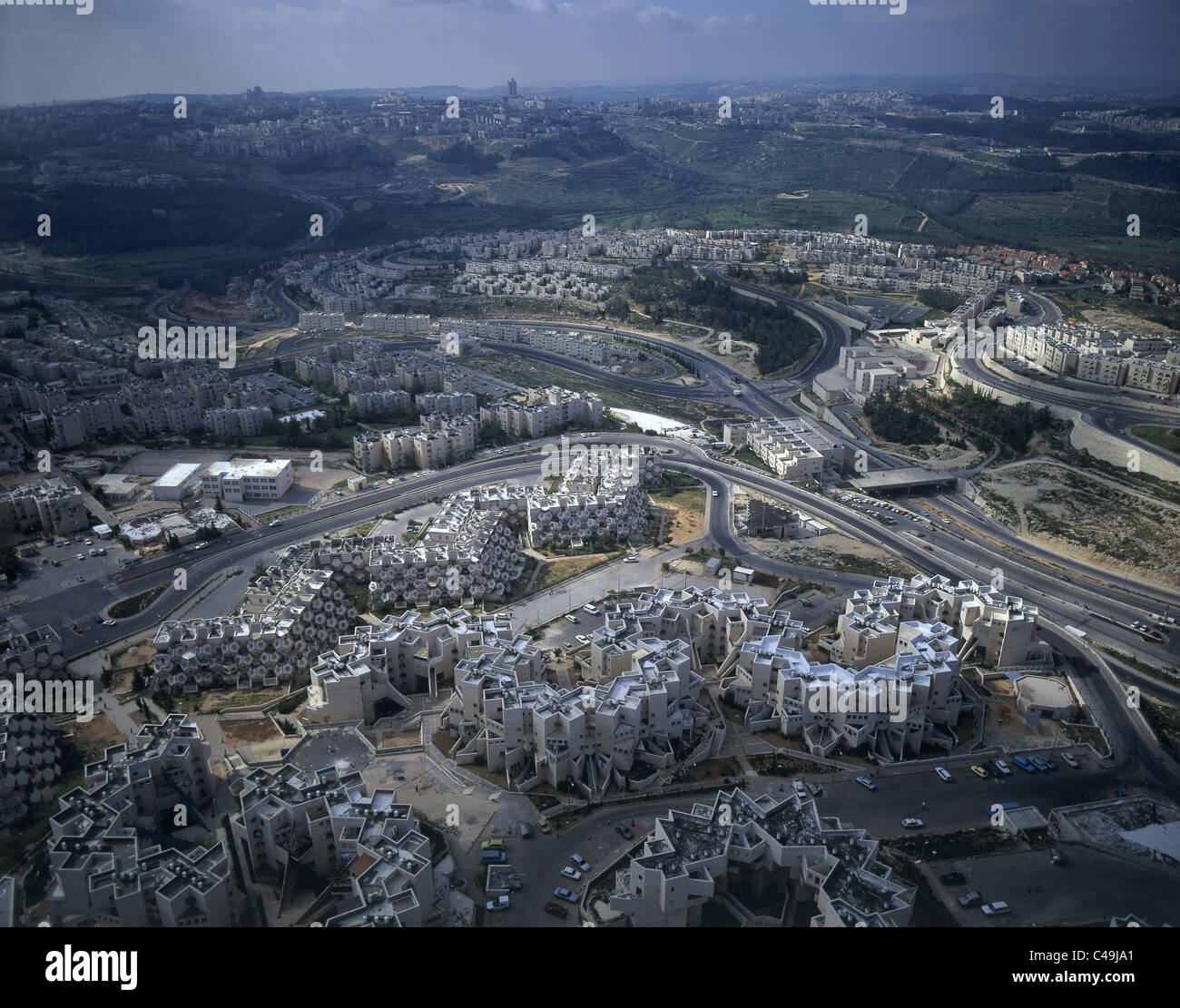 Aerial photograph of Ramot in the new city of Jerusalem Stock Photo - Alamy