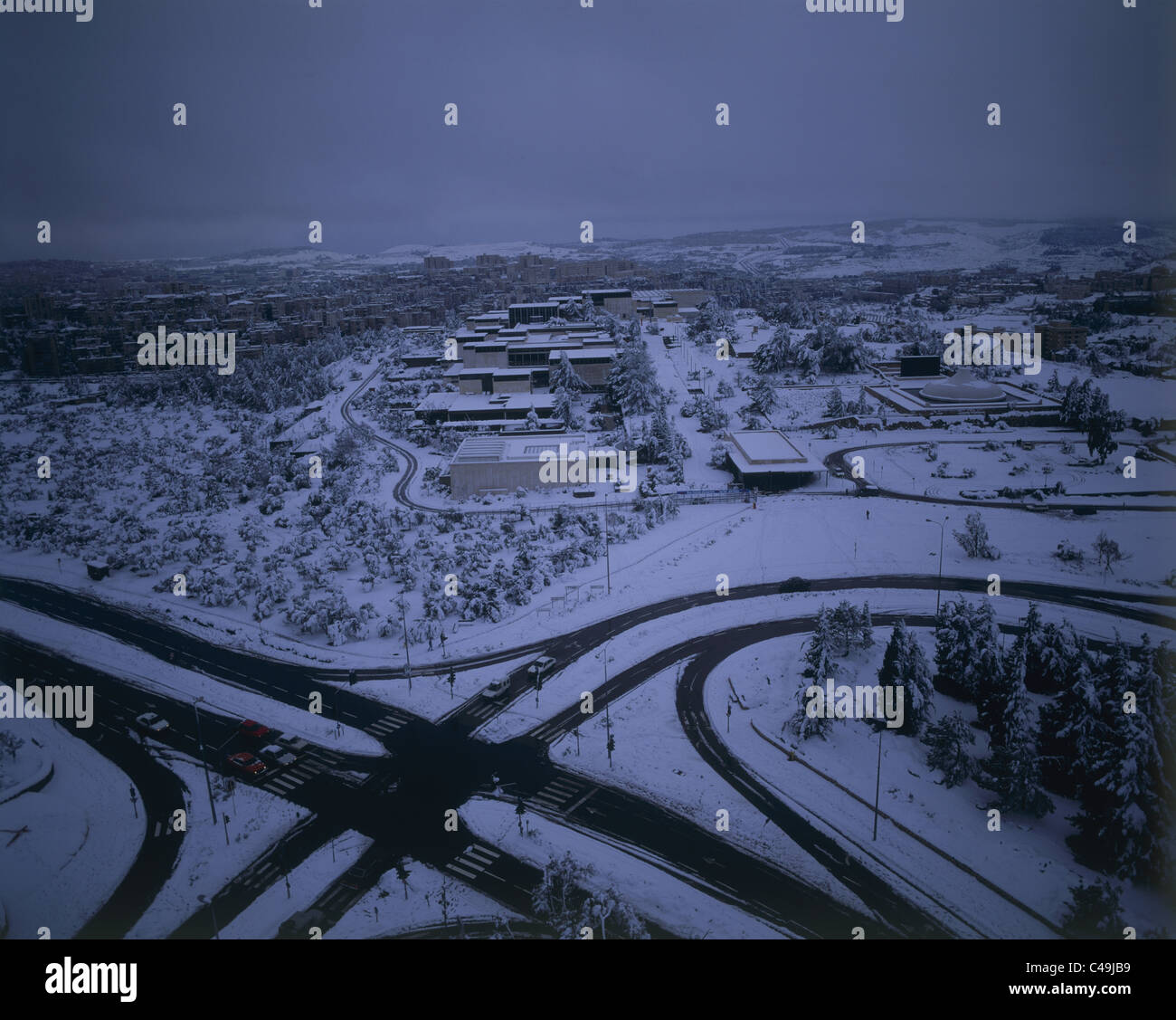 Aerial photograph of the Israel museum in Jerusalem at winter Stock ...