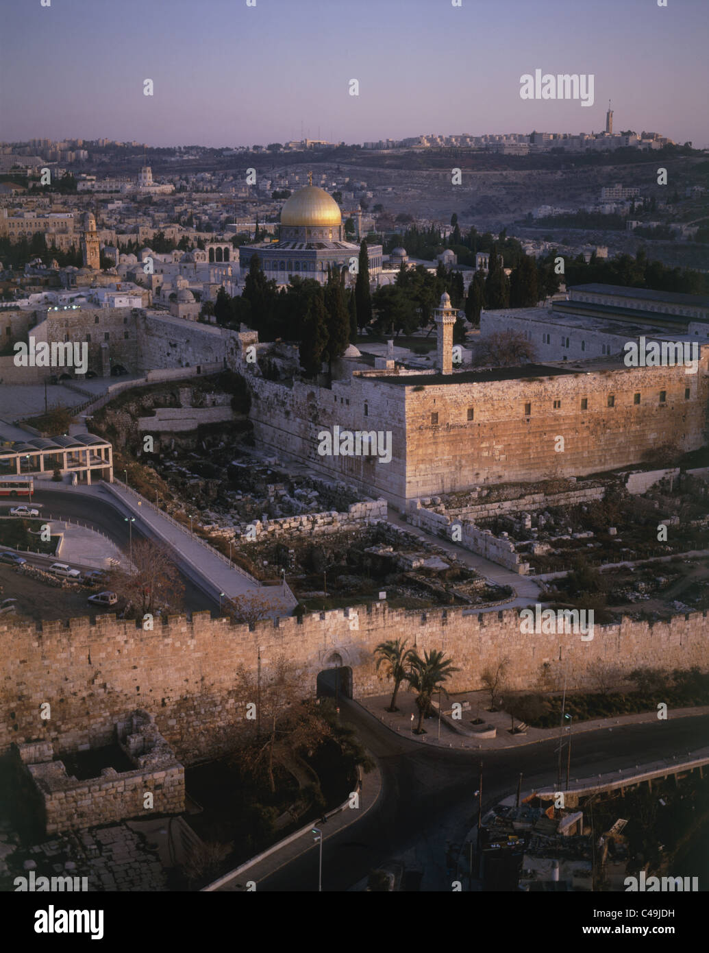 Temple Mount Jerusalem Aerial View High Resolution Stock Photography ...