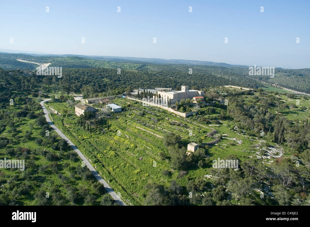 Aerial photograph of Beit Jamal in the Jerusalem mountains Stock Photo ...