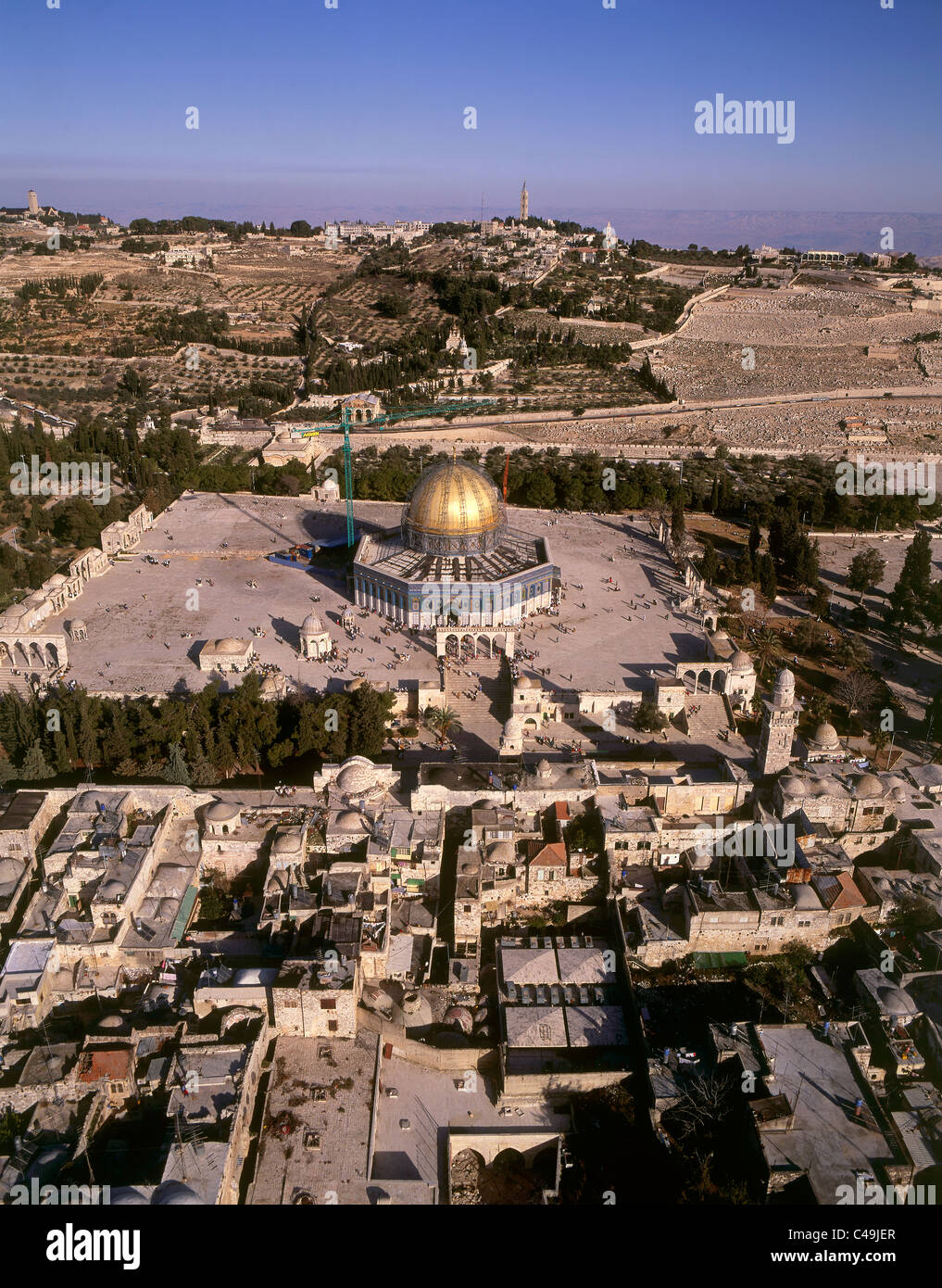Temple Mount Jerusalem Aerial View High Resolution Stock Photography ...