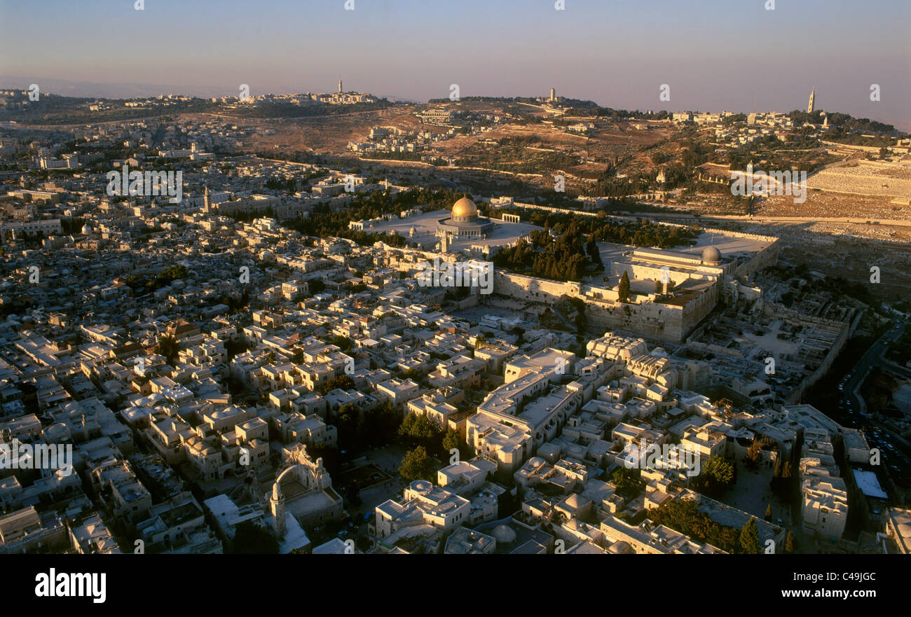 Temple Mount Jerusalem Aerial View High Resolution Stock Photography ...