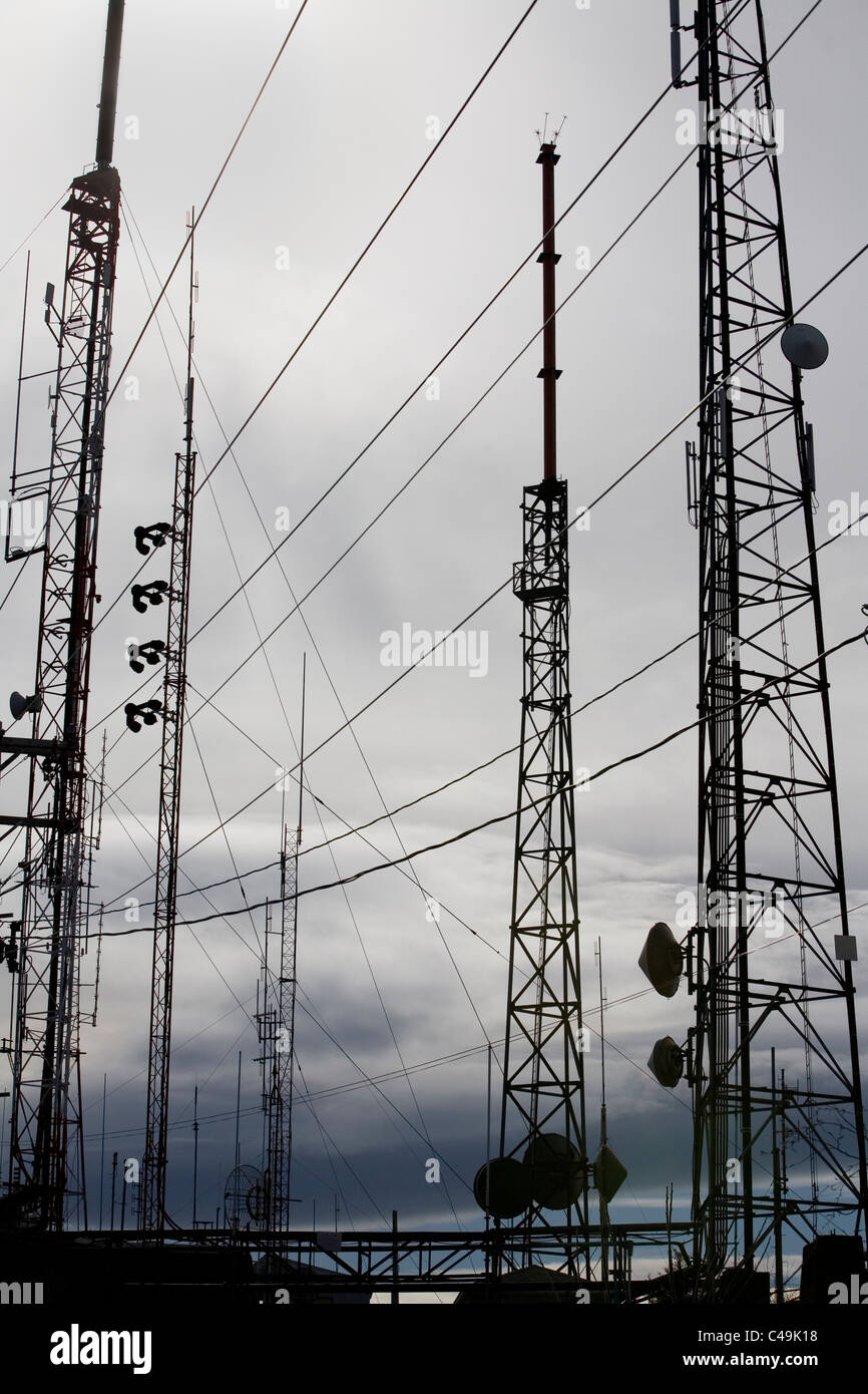 Telecommunication antenna tower transmitters hi-res stock photography and images - Alamy