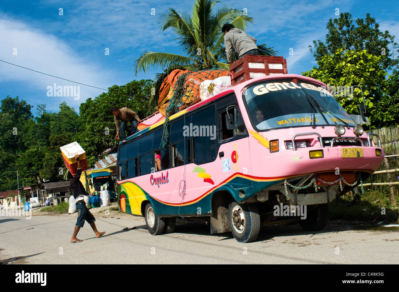 Local bus waikabubak sumba indonesia Stock Photo - Alamy