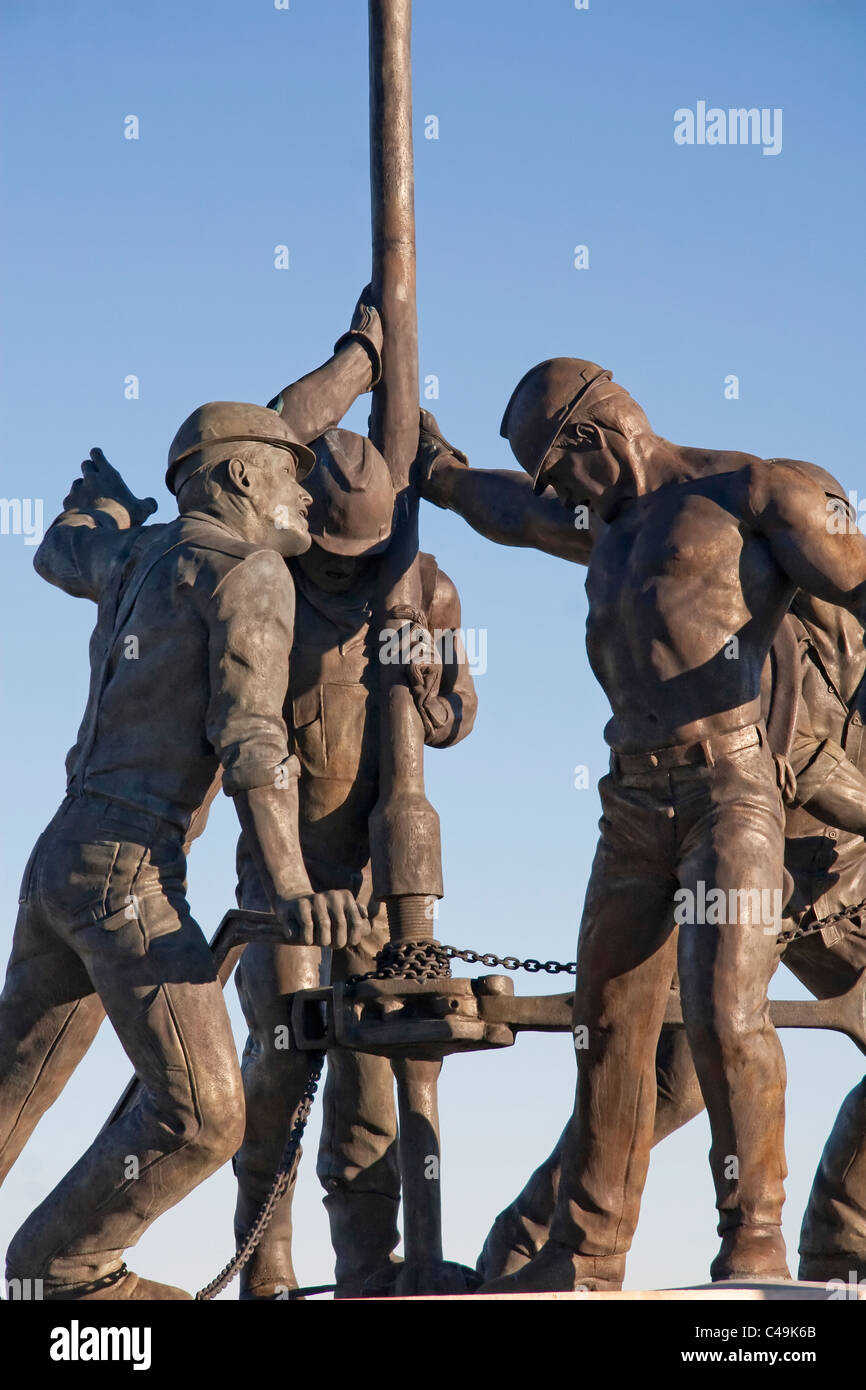 A larger than life bronze sculpture, "Man Made Energy", by sculptor ...