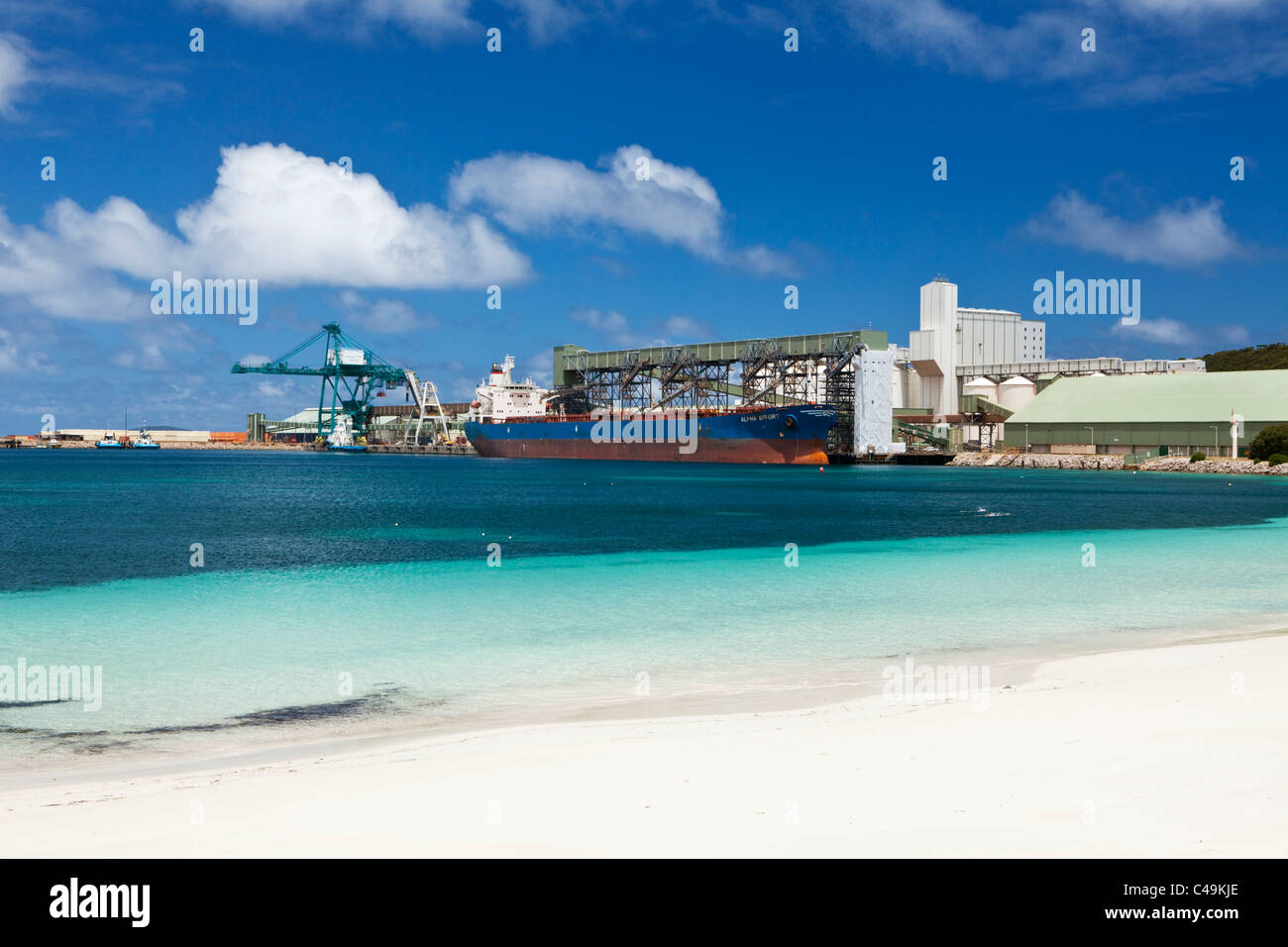Cargo ship at the Esperance Port. Esperance, Western Australia ...