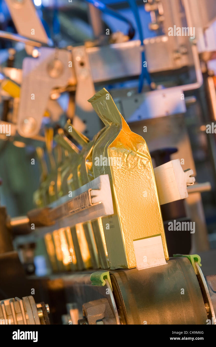 Coffee packing machines Stock Photo - Alamy