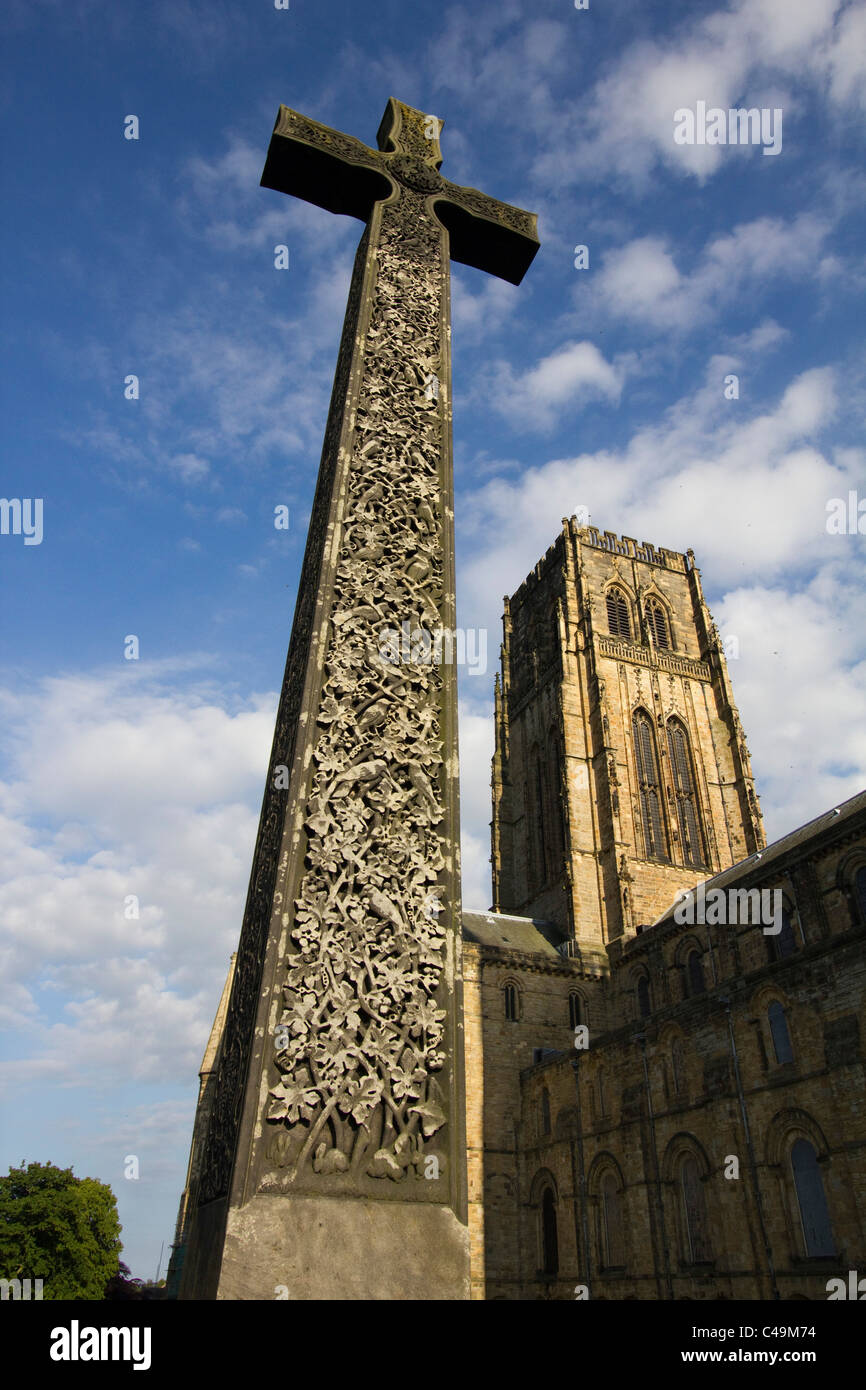 durham cathedral cross , county durham england uk Stock Photo - Alamy