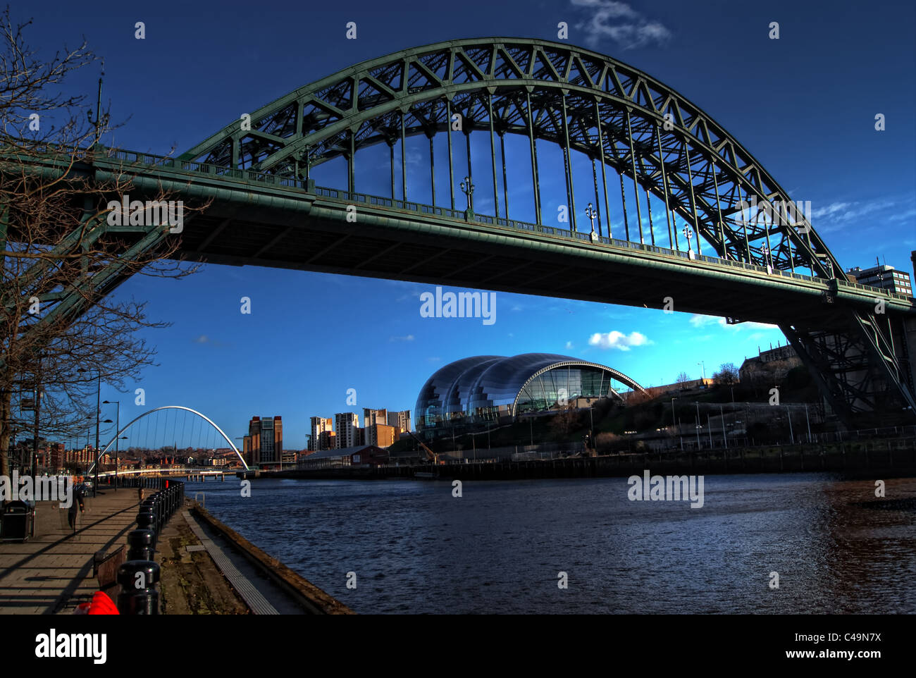 View under the Tyne Bridge Stock Photo - Alamy