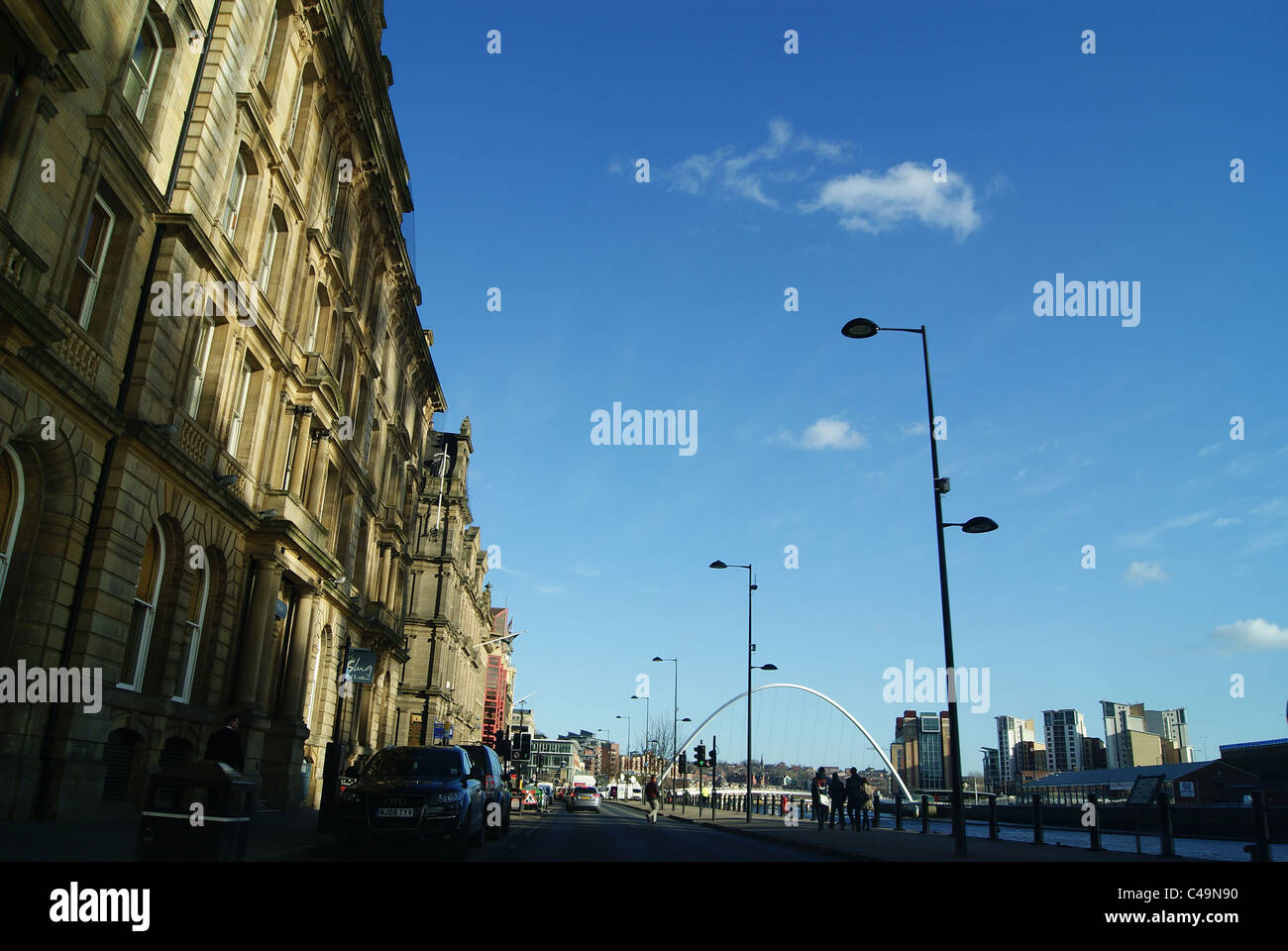 Newcastle City center street scene Stock Photo - Alamy