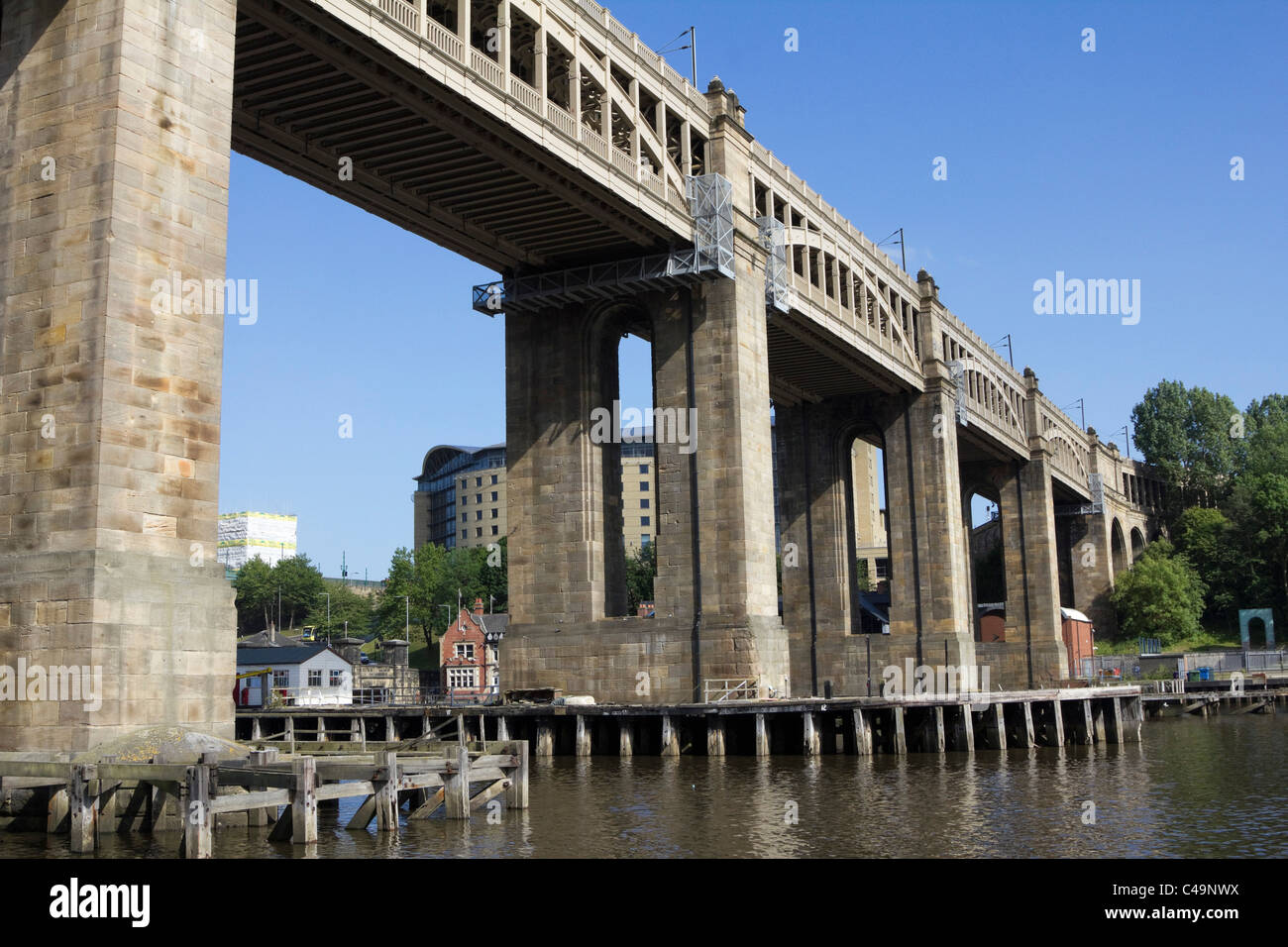 High Level Bridge road railway bridge river tyne and wear england uk ...