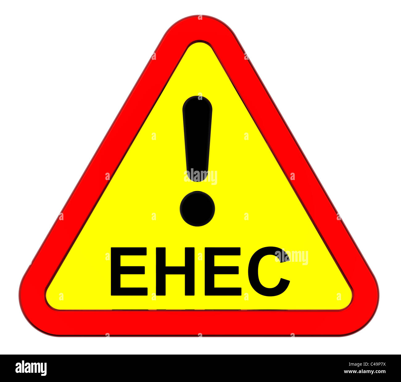 EHEC - warning sign Stock Photo - Alamy