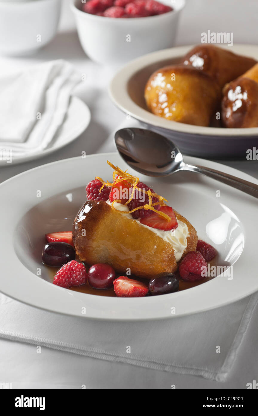 Rum babas dessert Stock Photo - Alamy