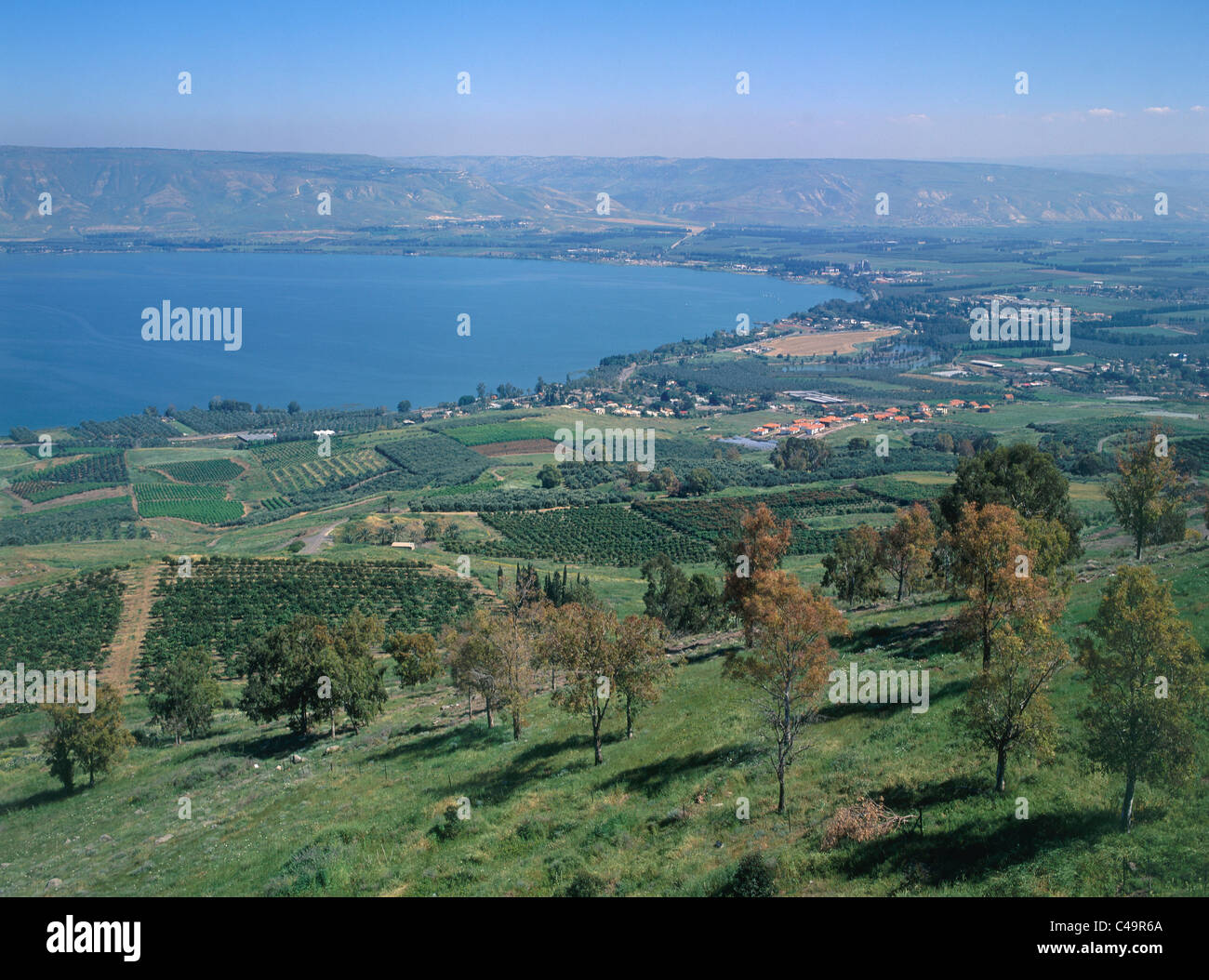 Aerial photograph of the Sea of Galilee Stock Photo - Alamy