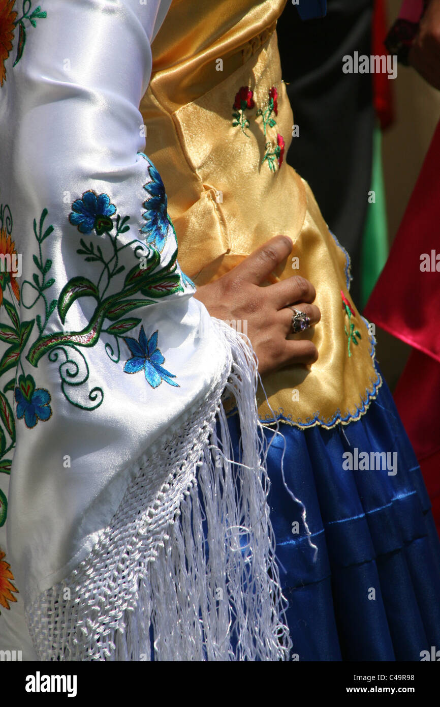 latin american people wearing traditional costumes at event in rome ...