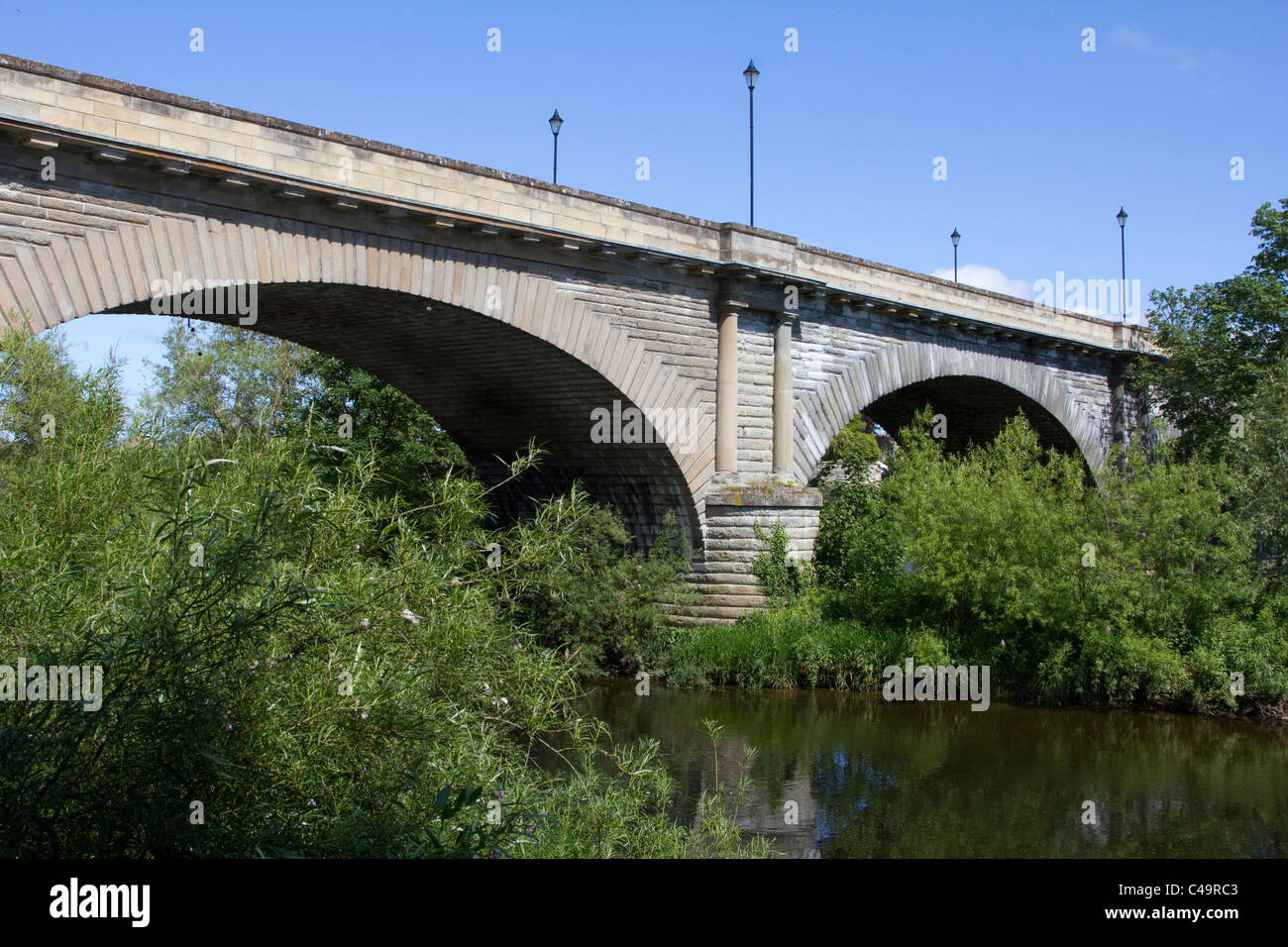 kelso town centre scottish borders scotland Stock Photo - Alamy