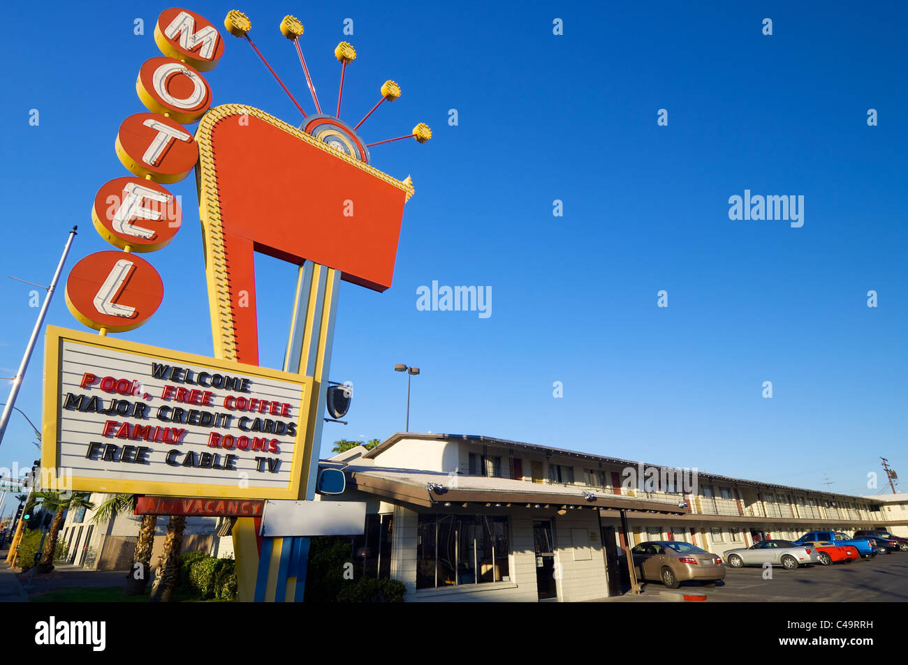 poster red motel in Las Vegas, Usa Stock Photo - Alamy