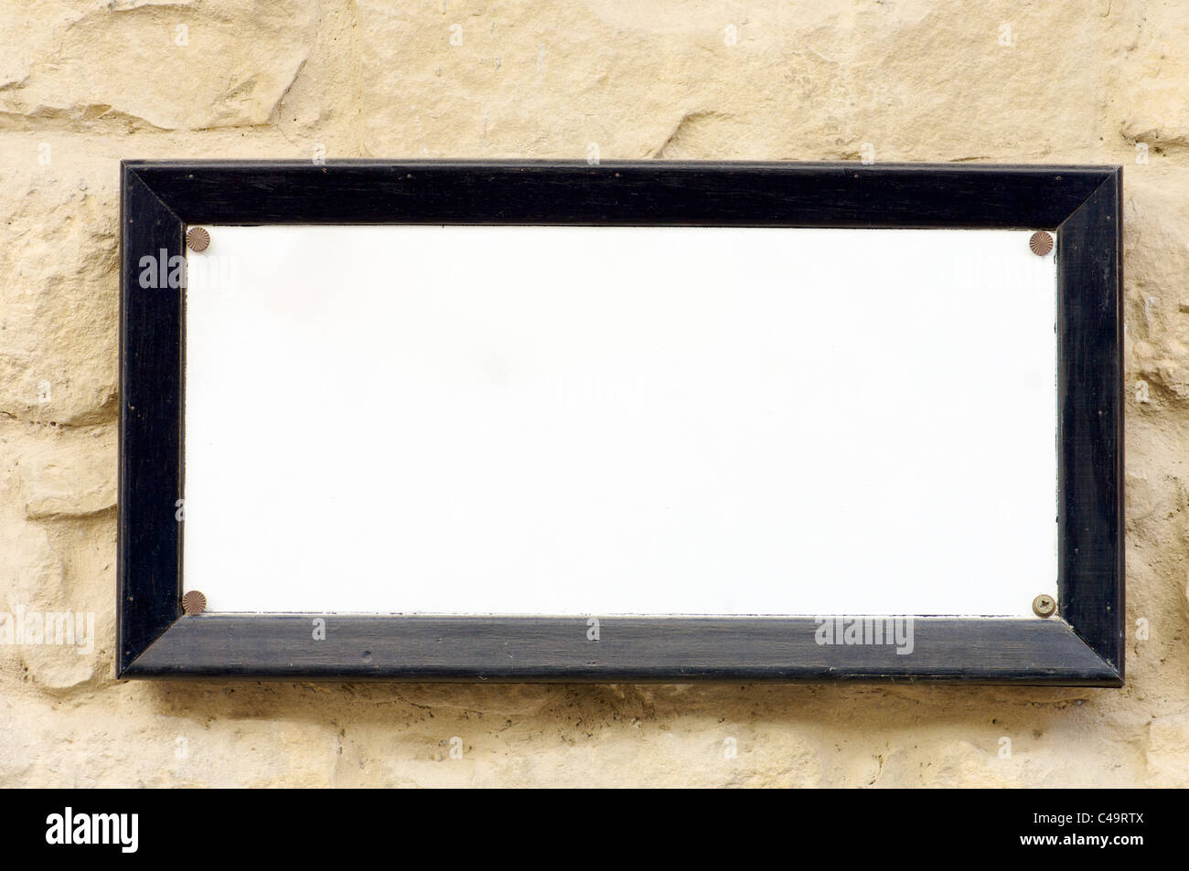 White sign for adding text Stock Photo - Alamy