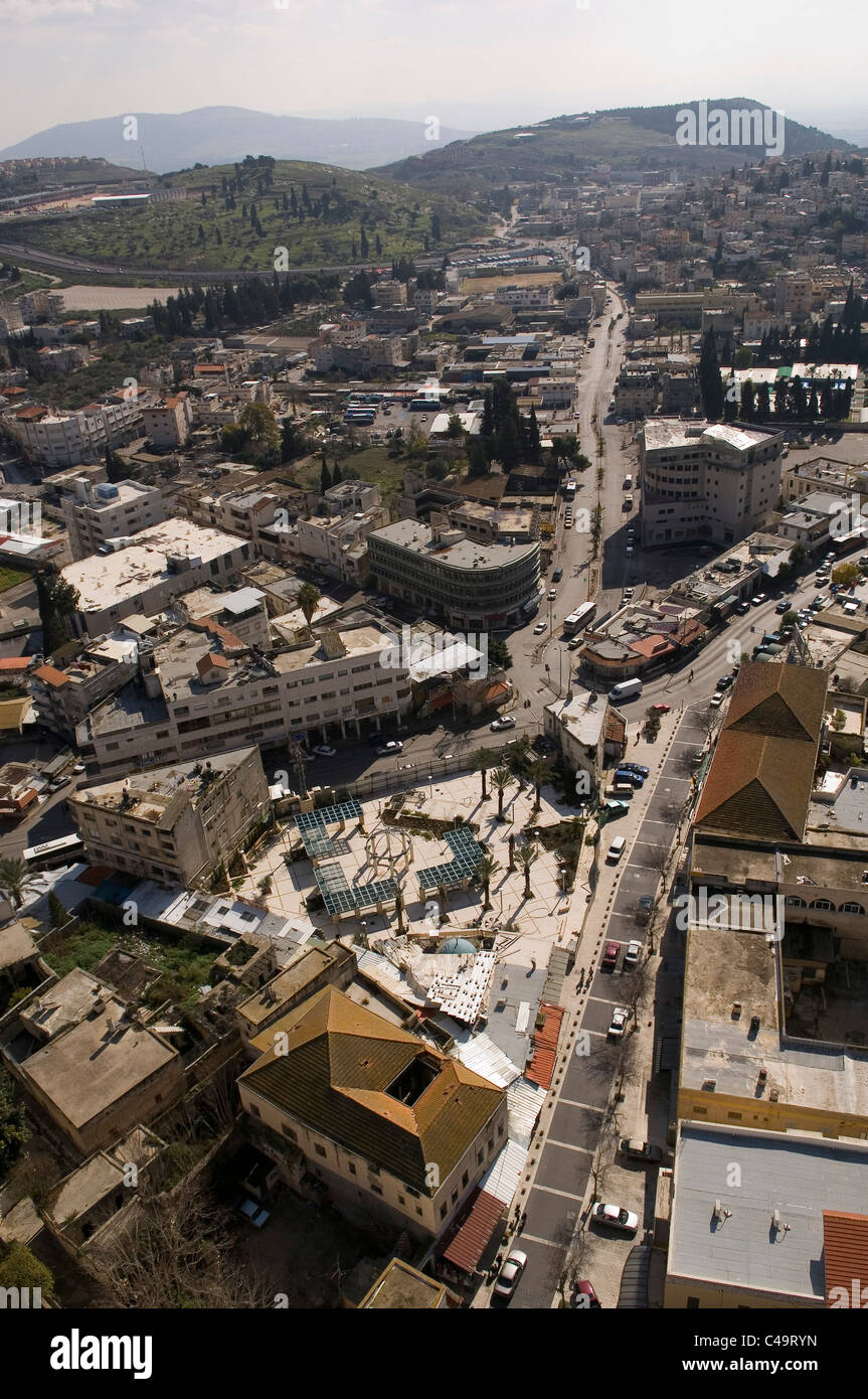 Aerial photograph of the city of Nazareth in the lower Galilee Stock ...