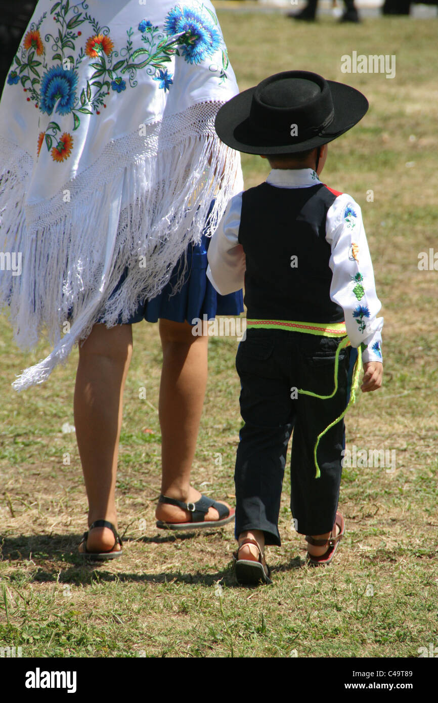 latin american people wearing traditional costumes at event in rome ...