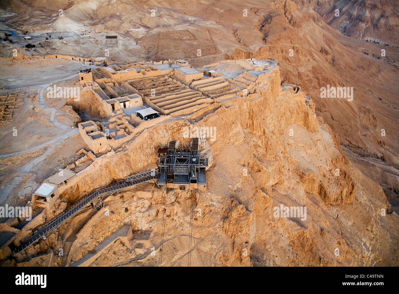 Aerial photograph of Masada at sunrise Stock Photo - Alamy
