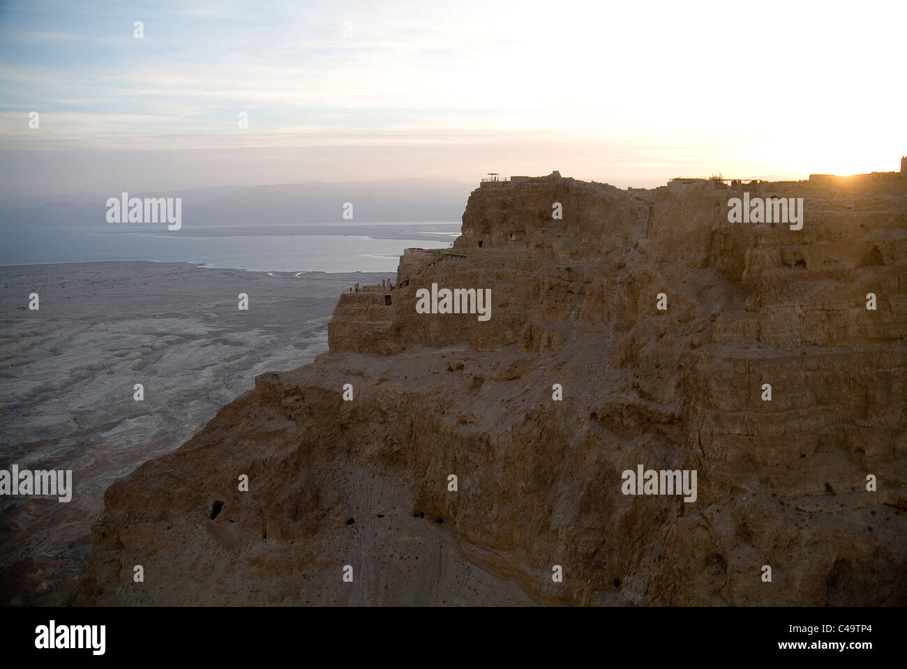Aerial photograph of Masada at sunrise Stock Photo - Alamy