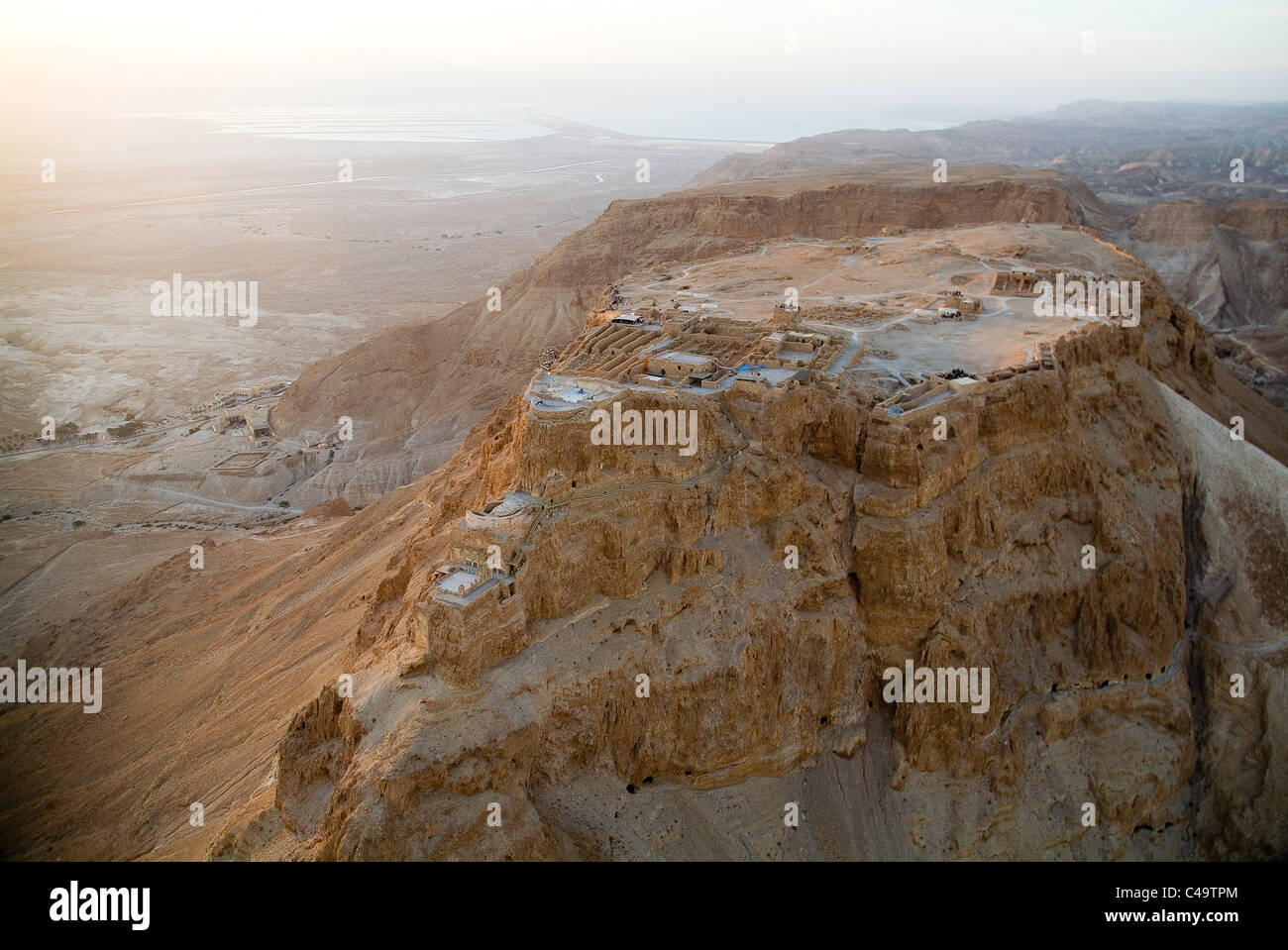 Aerial photograph of Masada at sunrise Stock Photo - Alamy