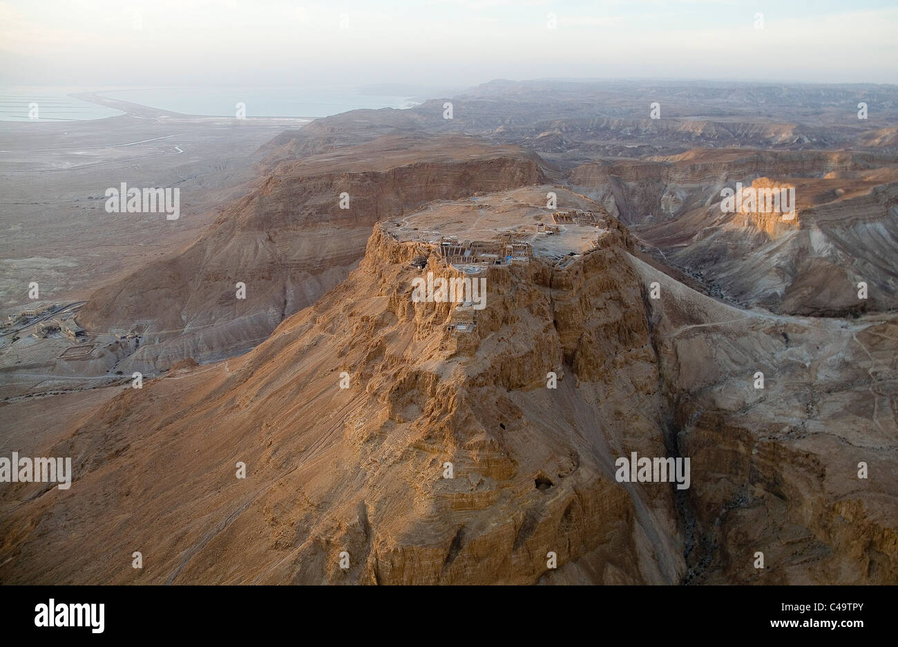 Aerial photograph of Masada at sunrise Stock Photo - Alamy