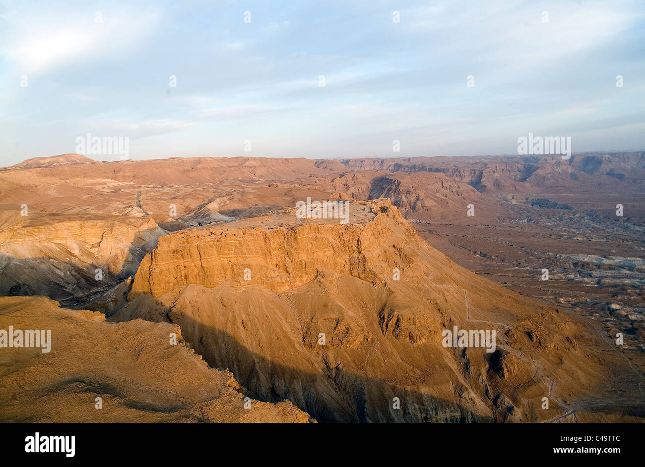 Aerial photograph of Masada at sunrise Stock Photo - Alamy