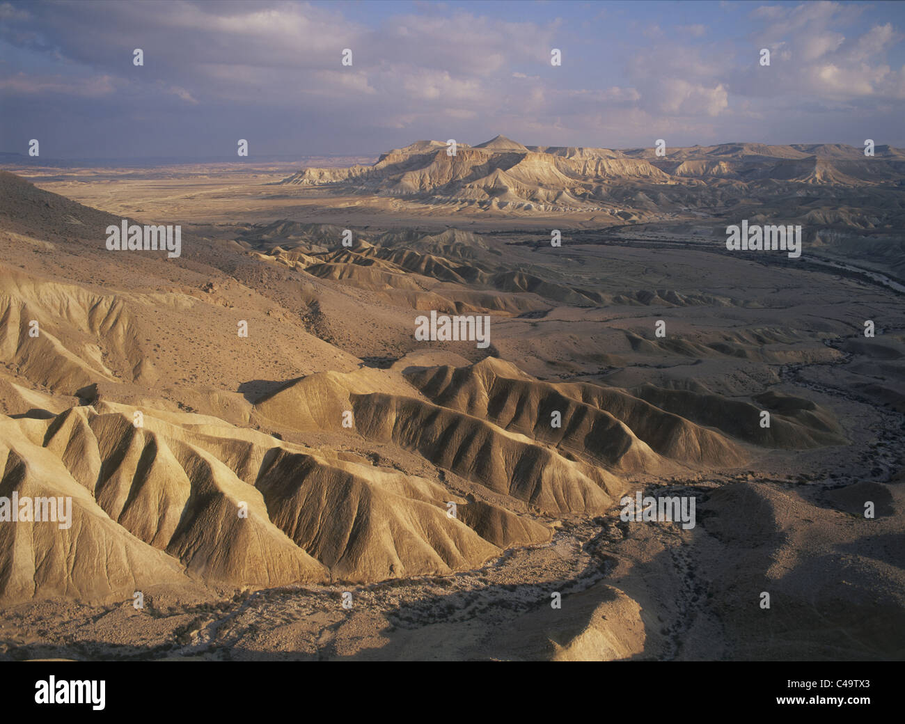 Aerial photograph of the wadi Zin in the central Negev desert Stock ...