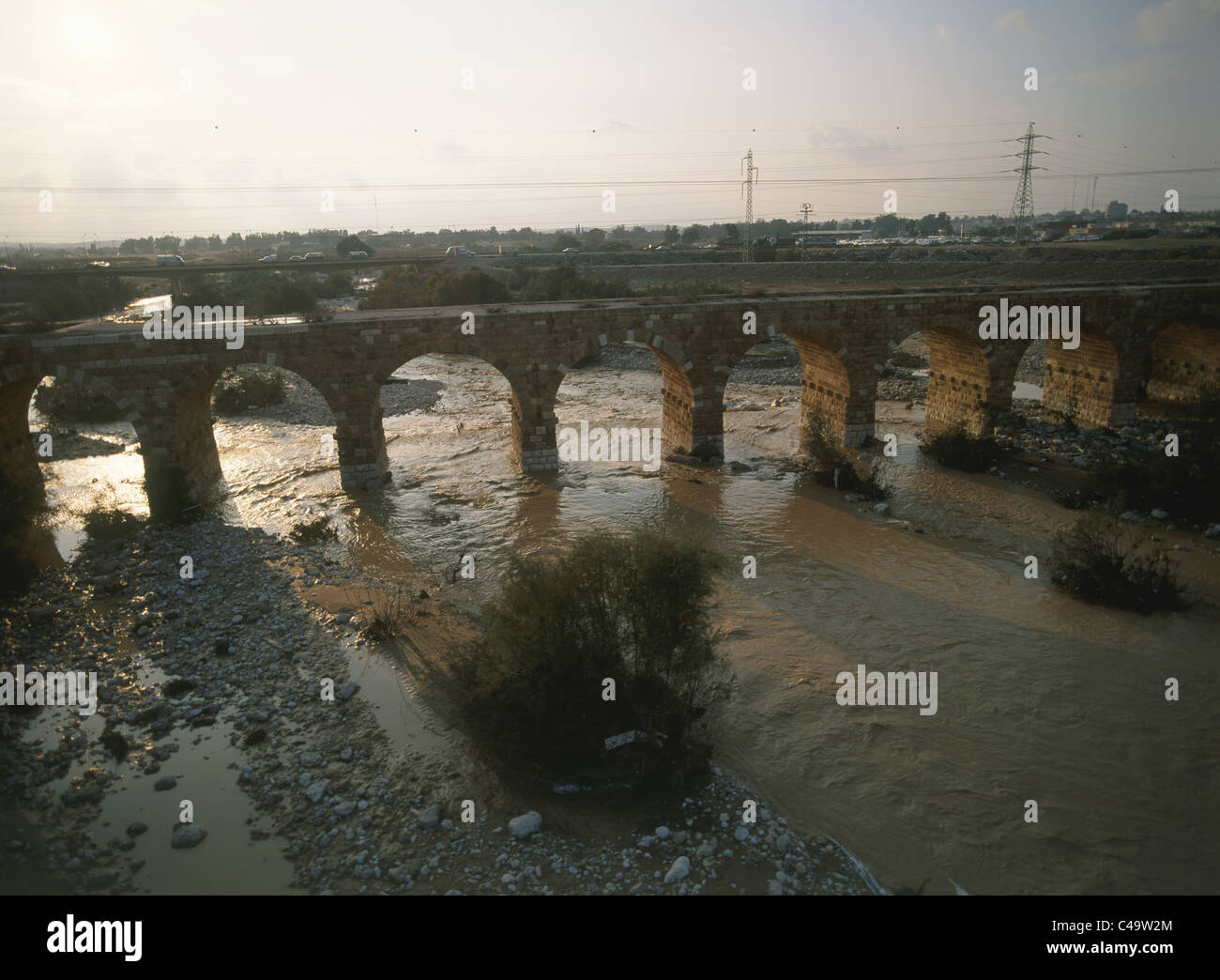 Aerial photograph of the Be'er Sheva stream in the northern Negev Stock ...