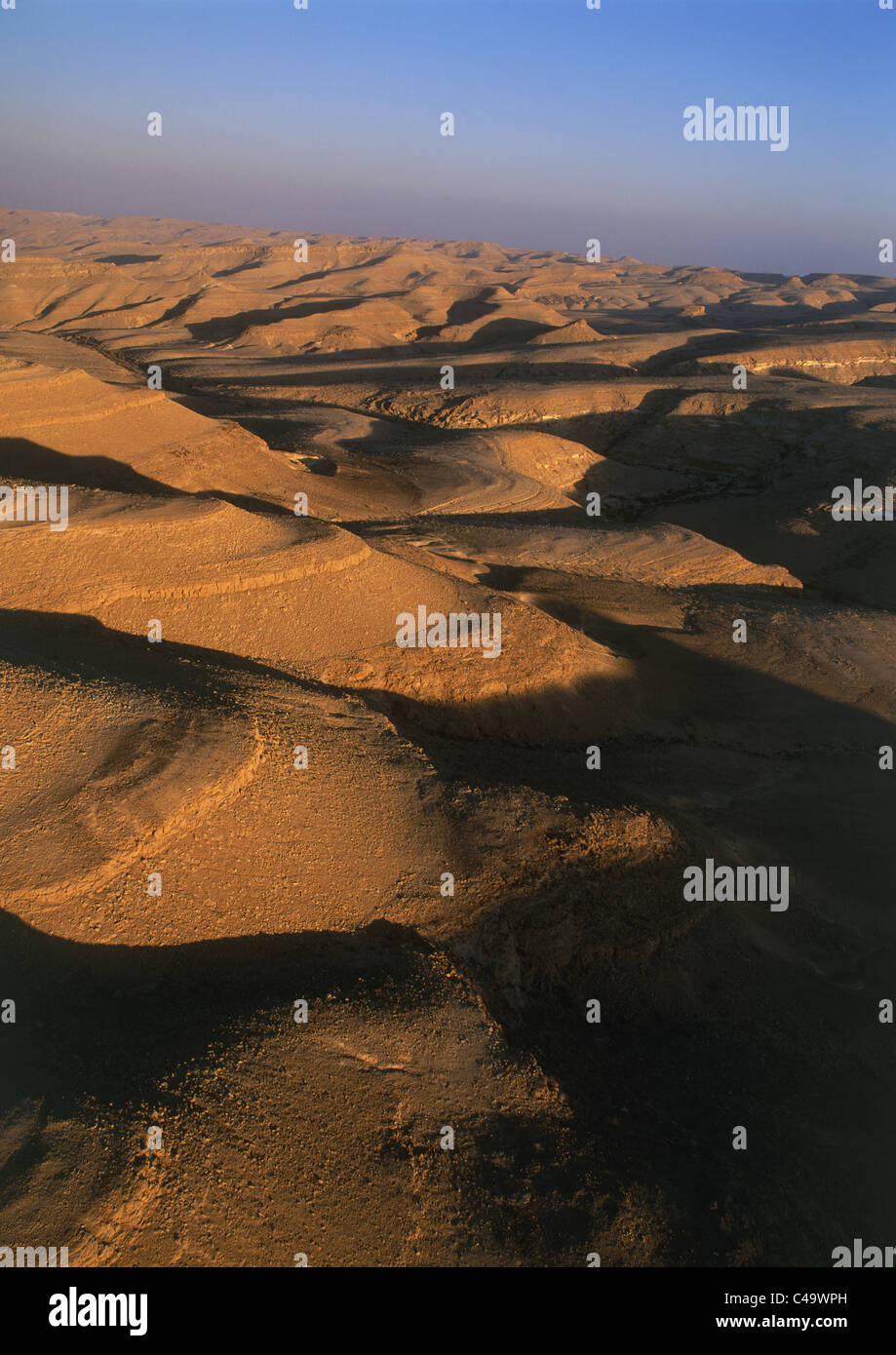 Aerial photograph of wadi Havain the Negev desert Stock Photo - Alamy