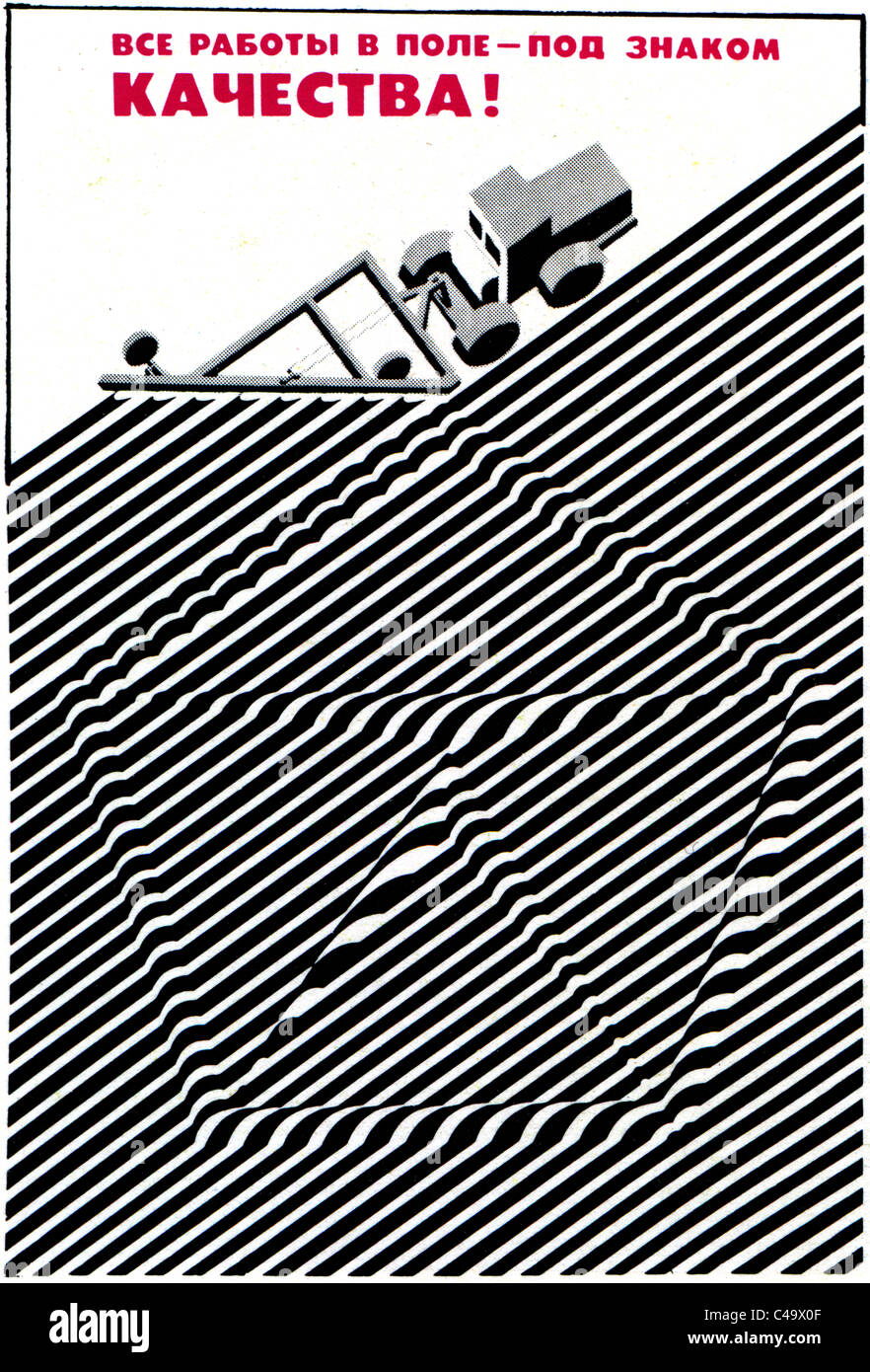 Soviet tractor poster hi-res stock photography and images - Alamy