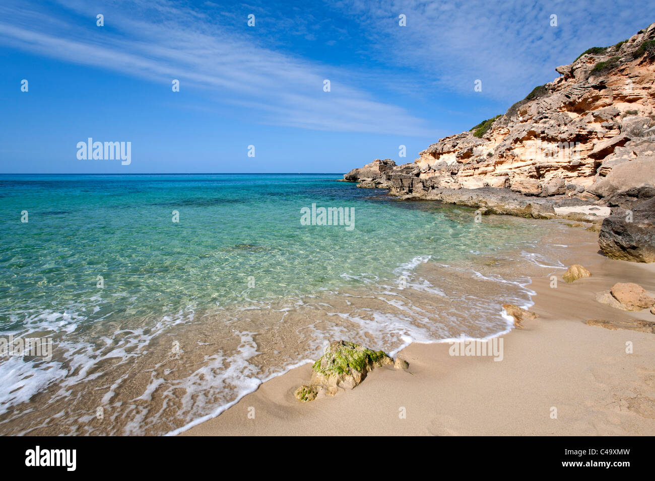 Cala Vella beach. Mallorca Island. Spain Stock Photo - Alamy